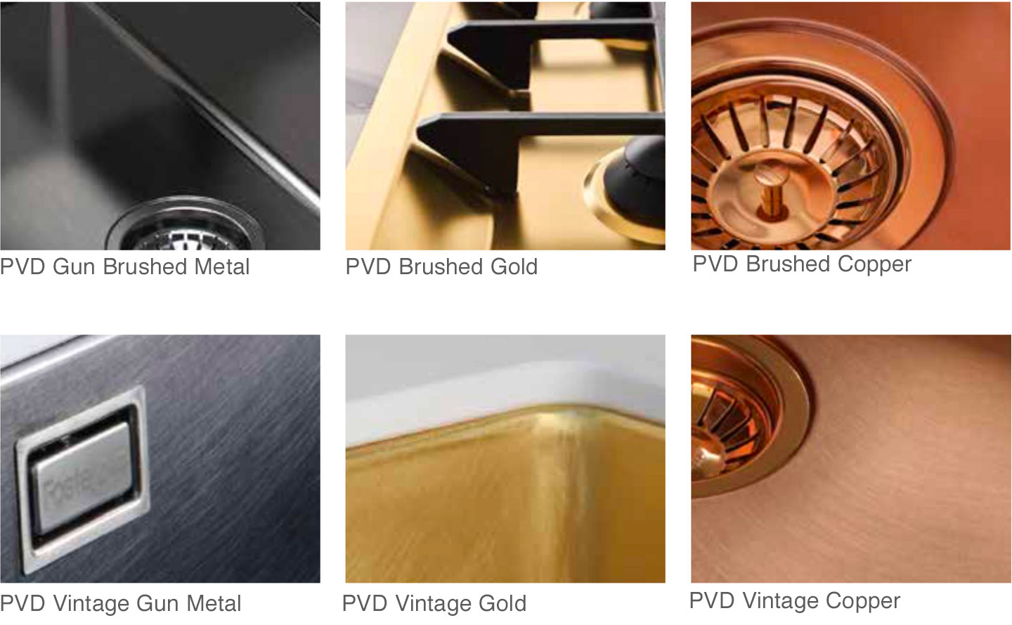 Foster sinks, mixers and hobs in PVD stainless steel: charm and ...