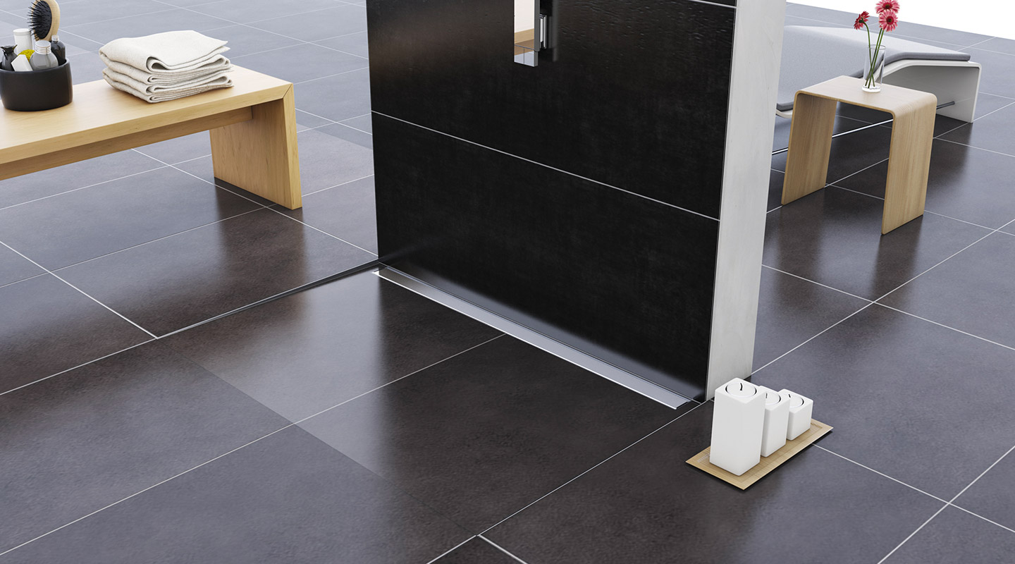 Profilpas drains and profiles for floor-level showers