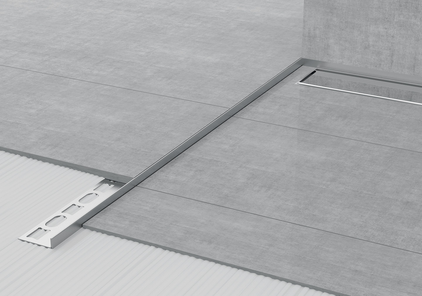 Profilpas drains and profiles for floor-level showers