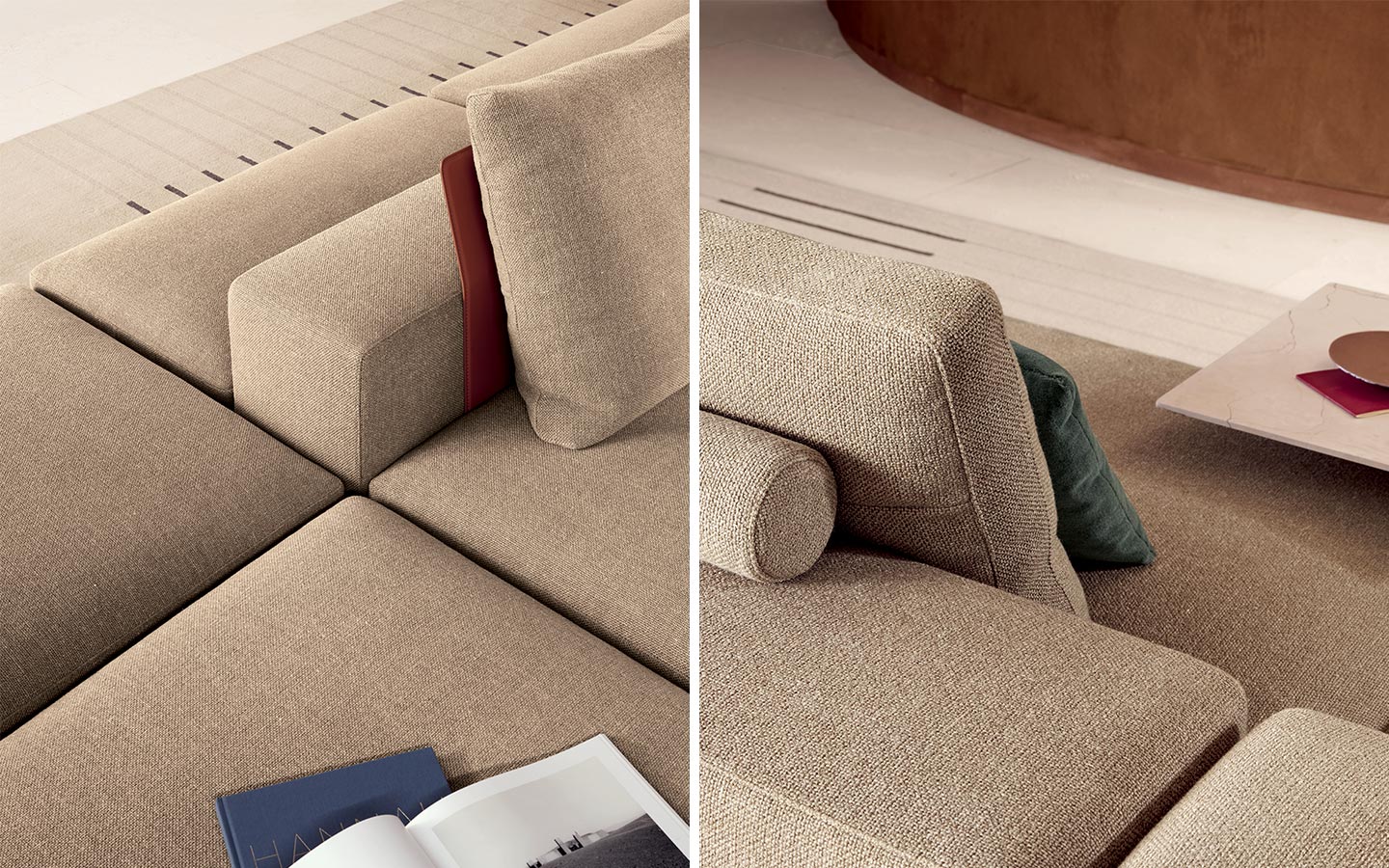 Modular sofa Poliform Westside: expression of absolute comfort