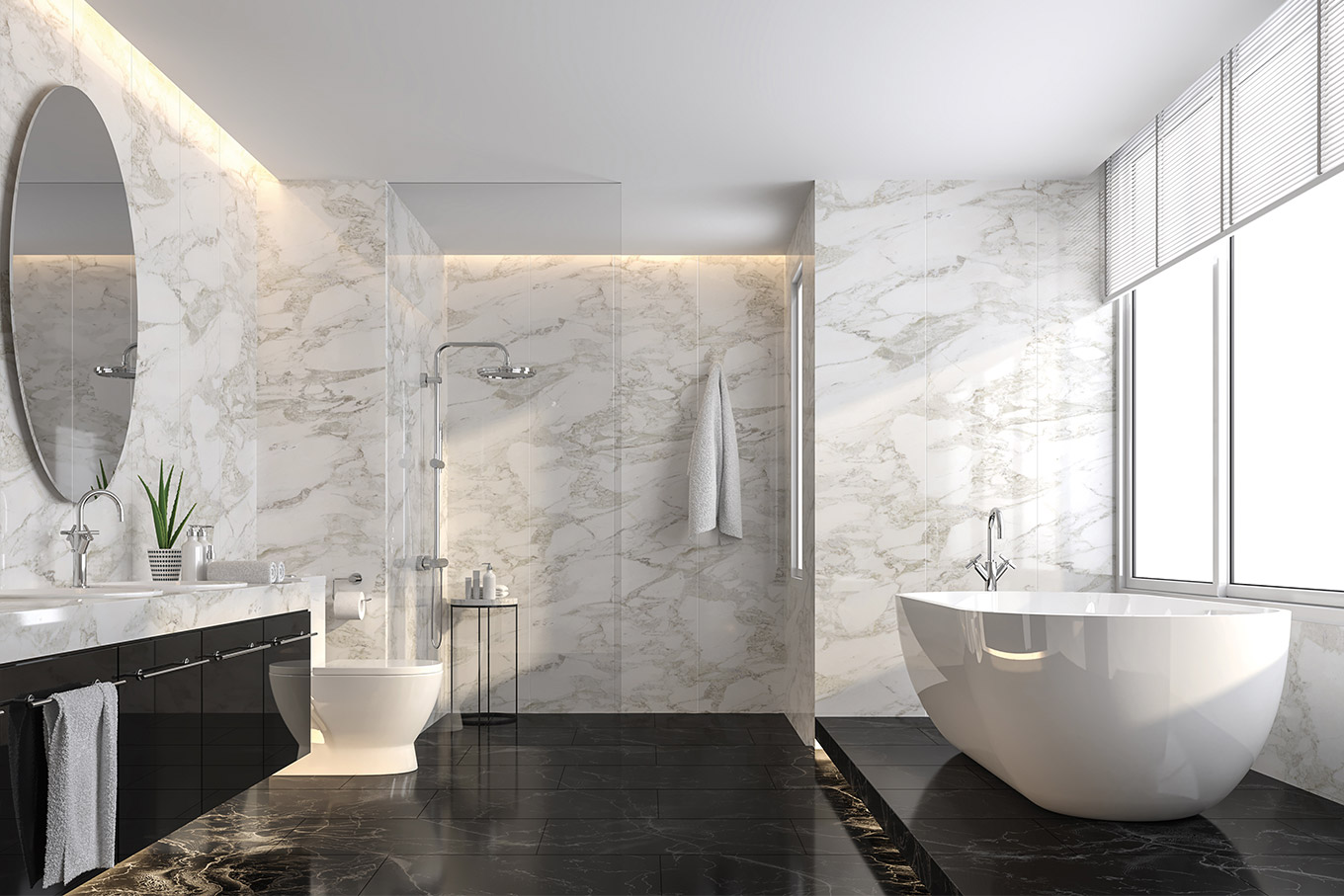 Large format natural marble panels for floor and wall Gammastone ...