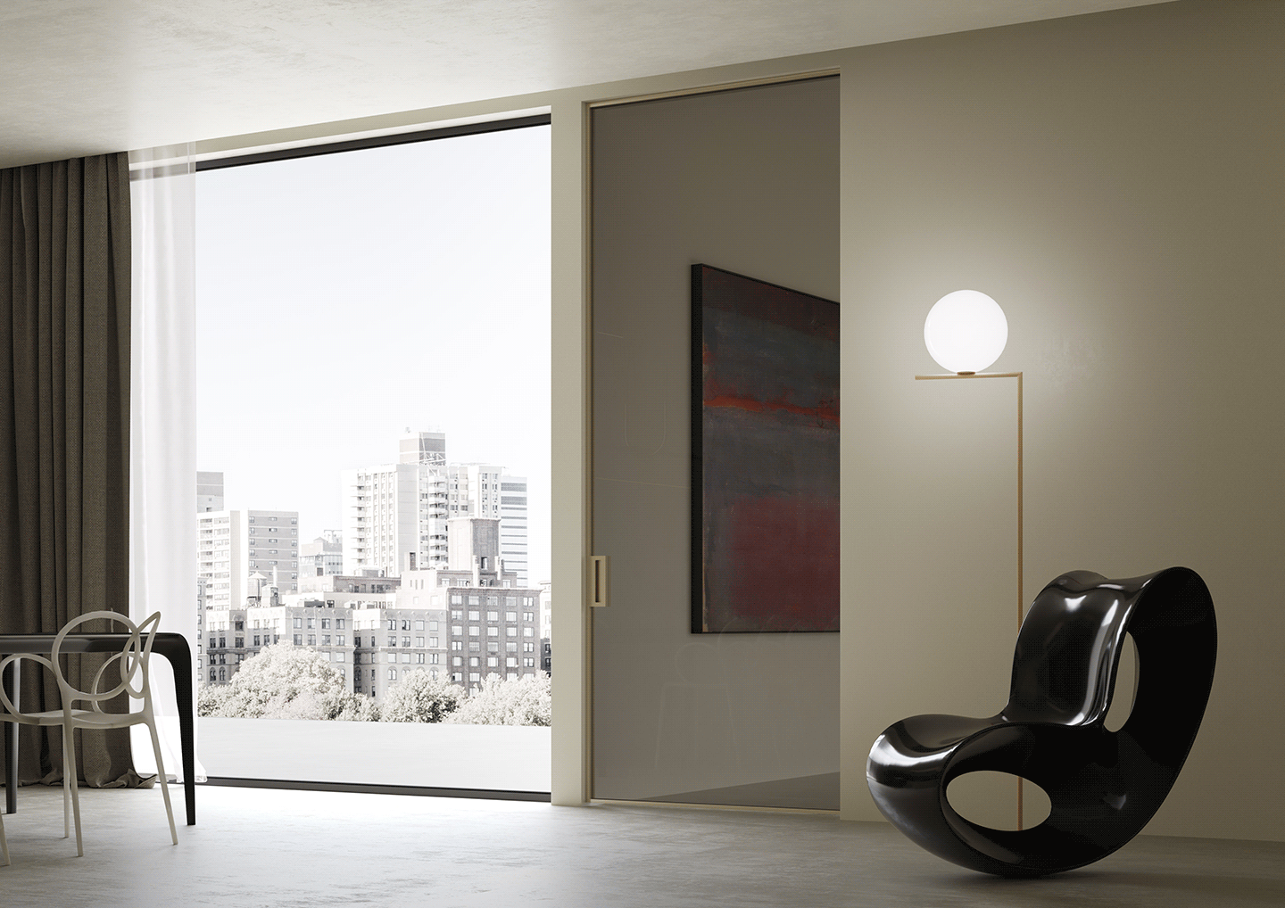Linvisibile presents Linea: the new glass Vertical Pivot and Pocket doors