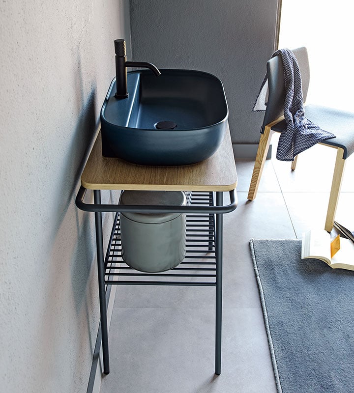 Fuji by Scarabeo Ceramiche: bathroom console essential, clean and versatile