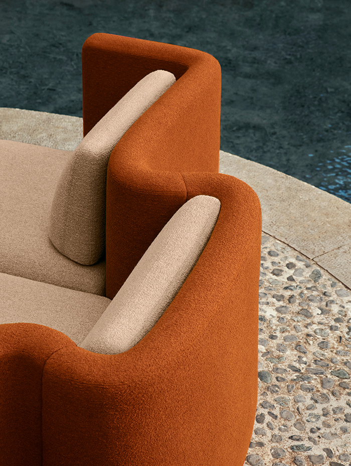 Saba, Gala sofa system: soft yet defined geometries