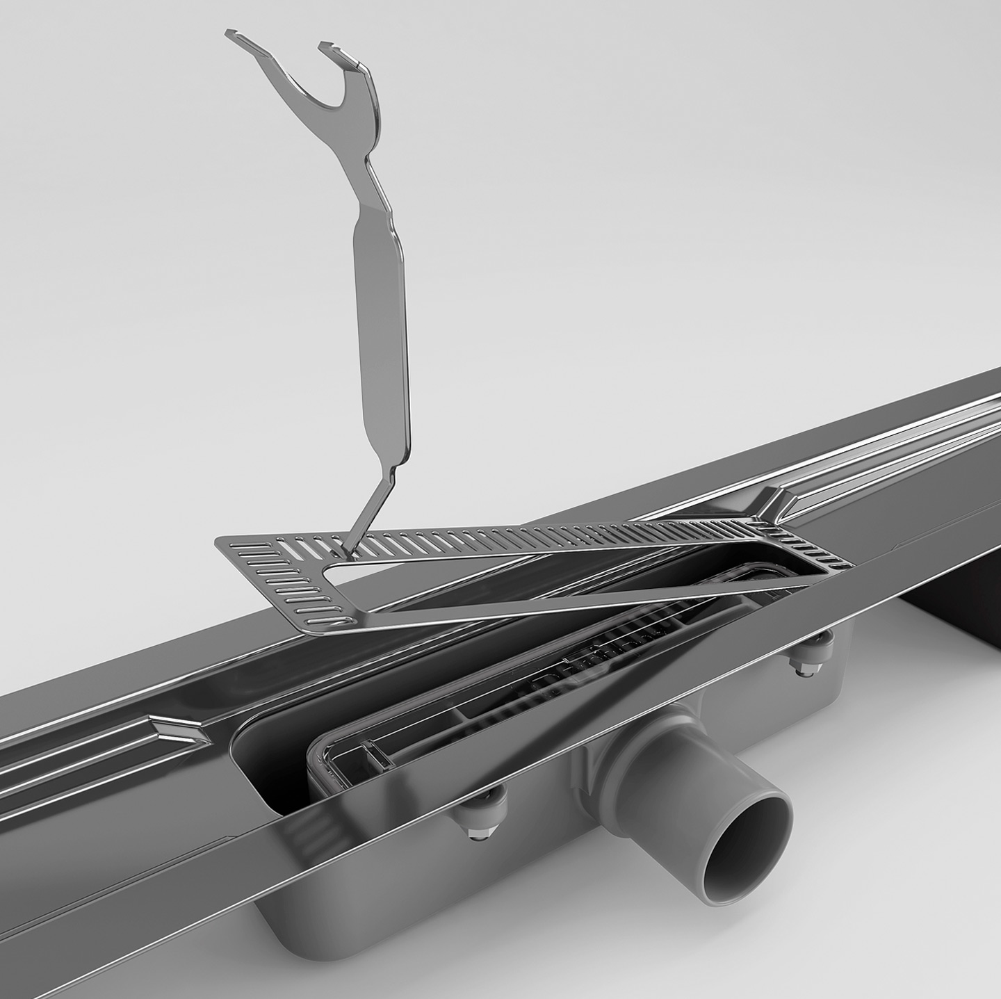 New linear drains for floor-level showers PP Drain AQUA by Profilpas