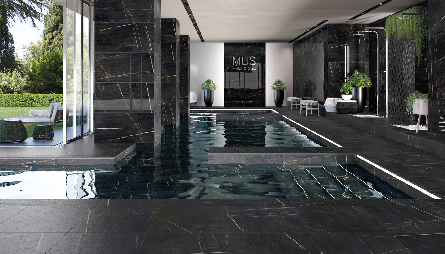 Artistic surfaces made of porcelain stoneware with exclusive and ...