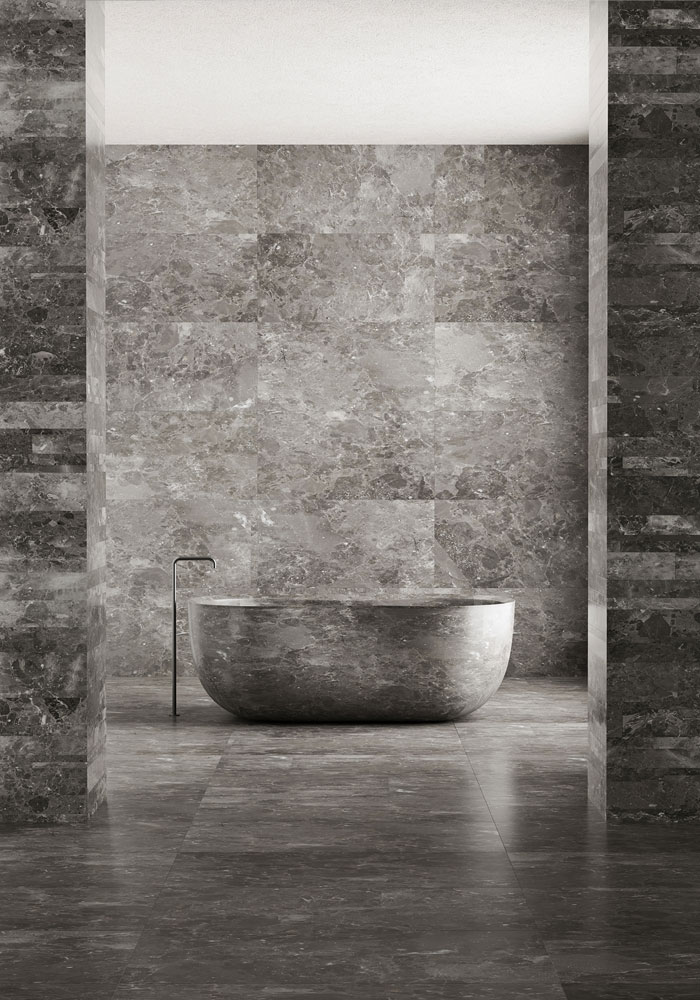 Salvatori presents the world's first fully-recycled stone texture