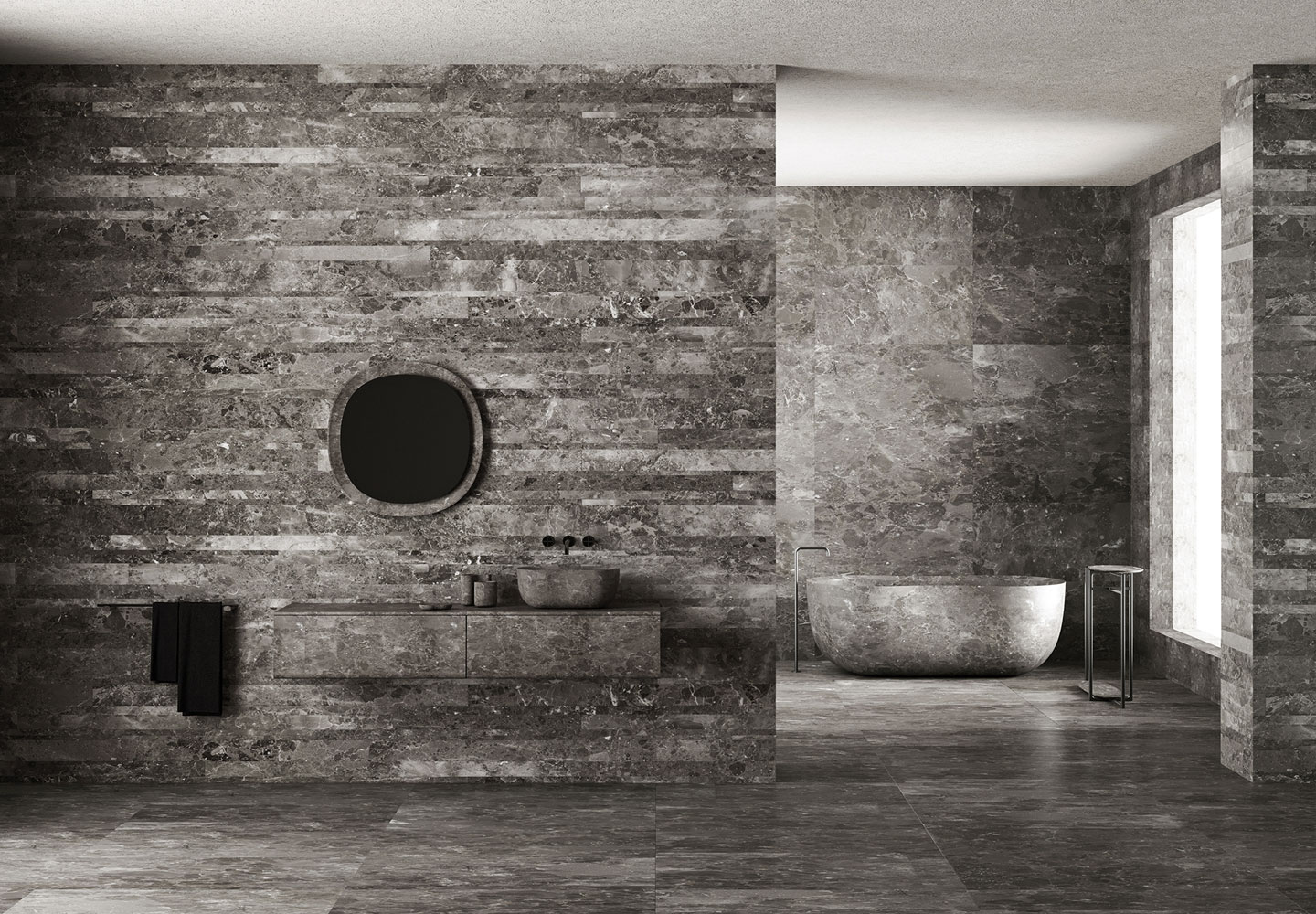 Salvatori presents the world's first fully-recycled stone texture