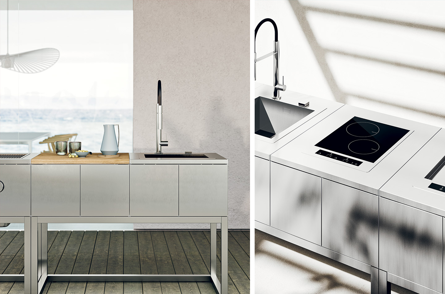 Cucine outdoor in acciaio inox Rok: un modulo, infinite soluzioni