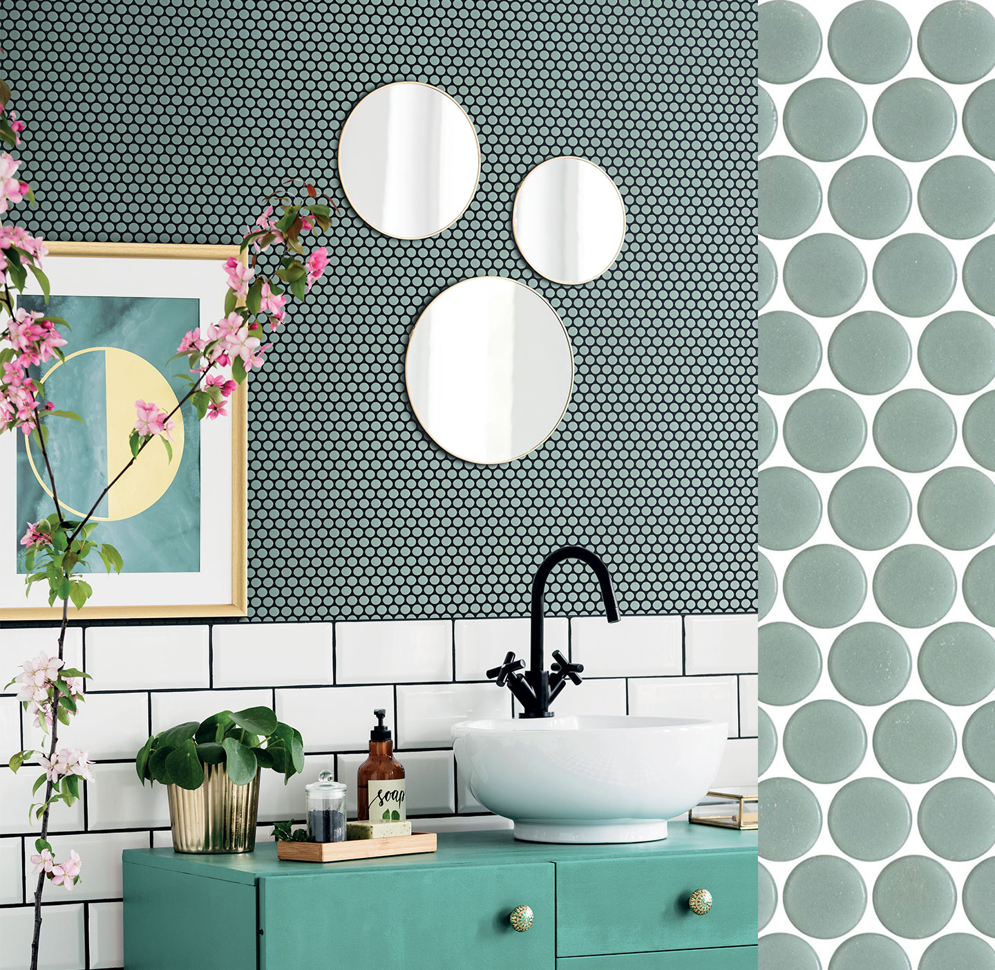 Decorative mosaics in recycled glass Onix: create your own custom mosaic
