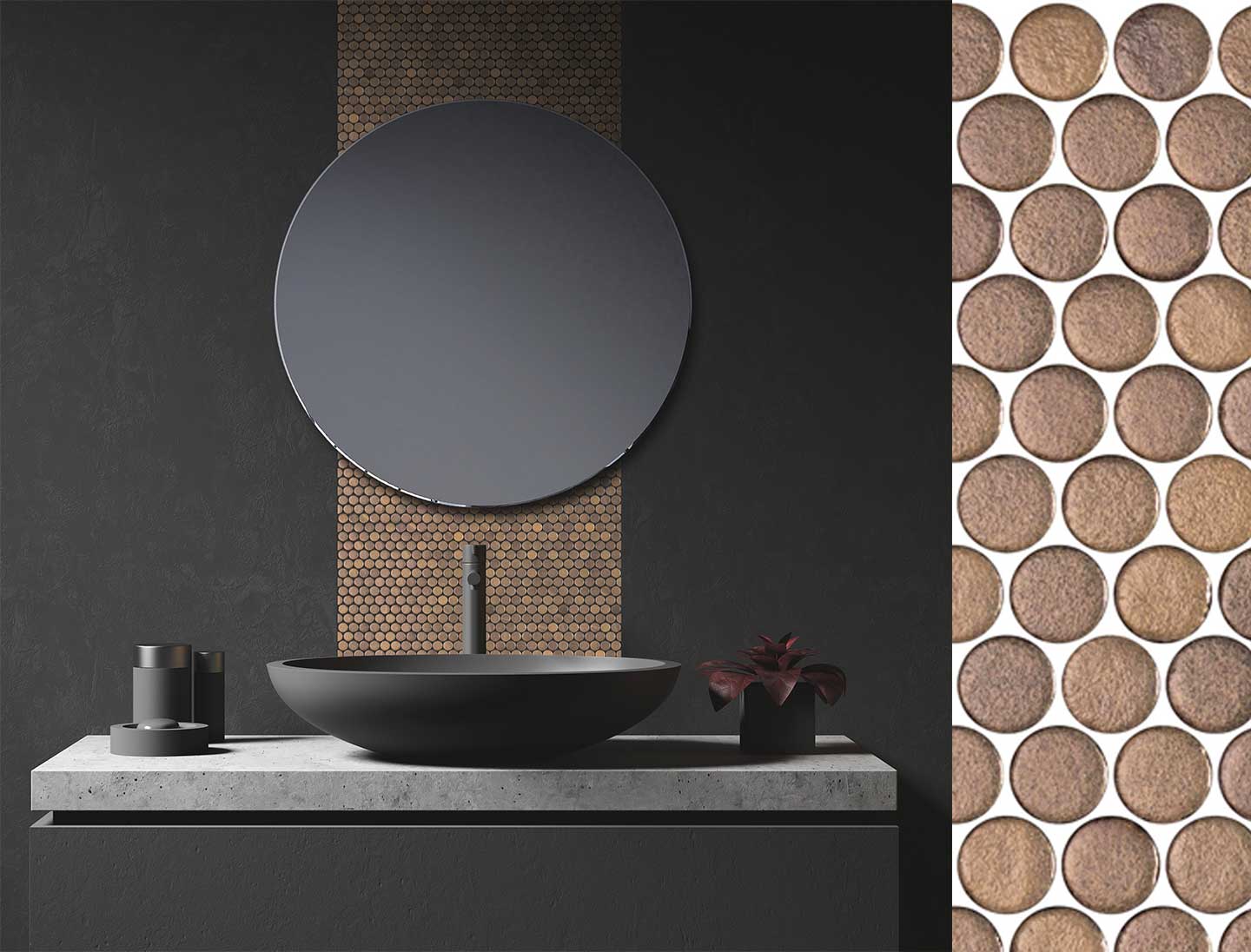 Decorative mosaics in recycled glass Onix: create your own custom mosaic