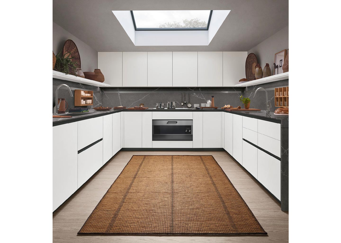 Arclinea Thea, the handle-free kitchen design by Antonio Citterio