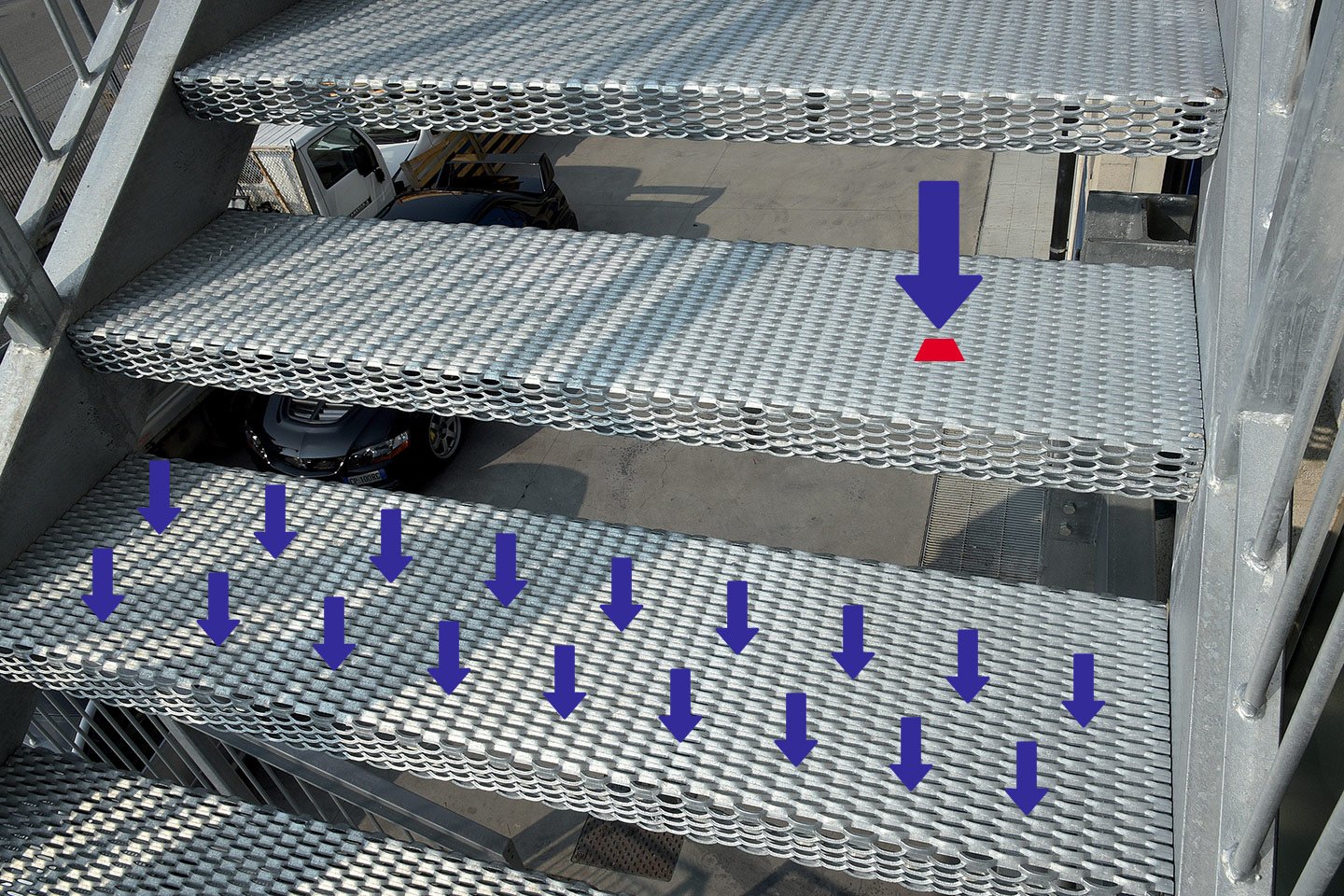 Scale sicure a norma di legge. Gradini e pianerottoli GRIGLIOFILS