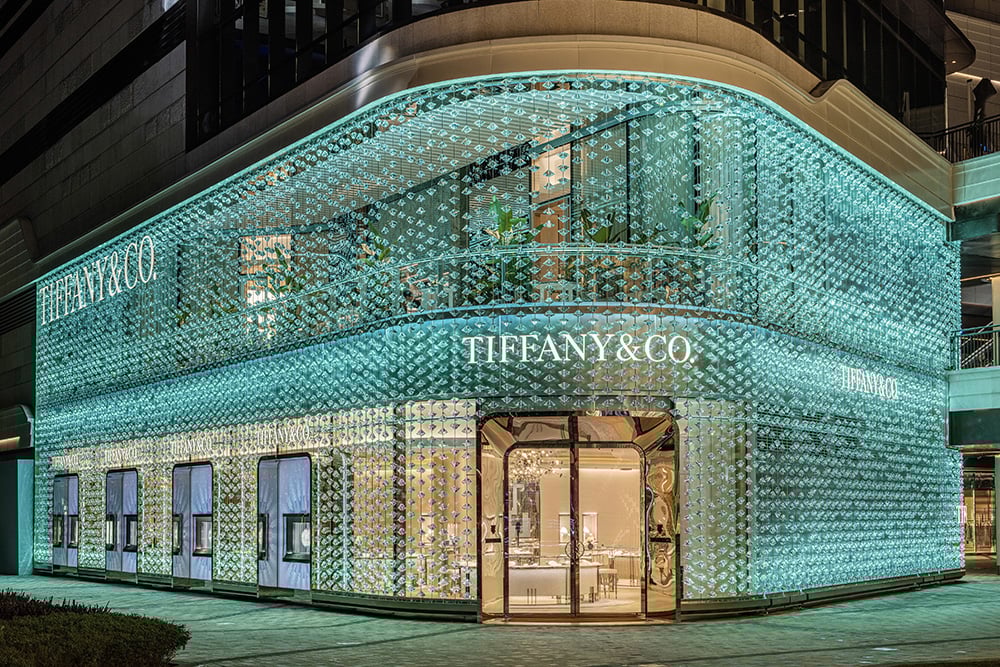 Una facciata di diamanti per Tiffany & Co. a Shanghai