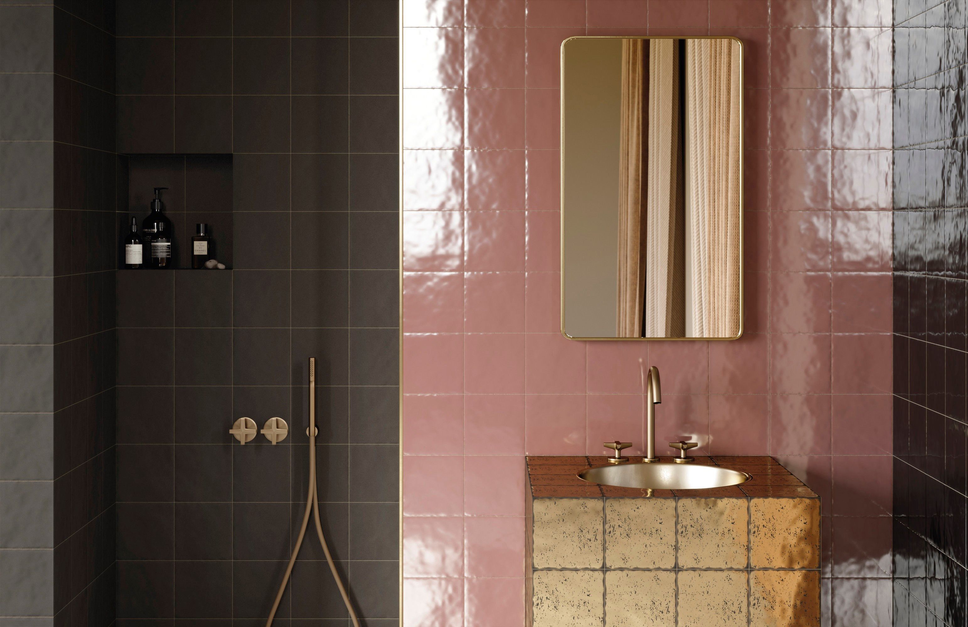 Iris Ceramica red clay wall tiles
