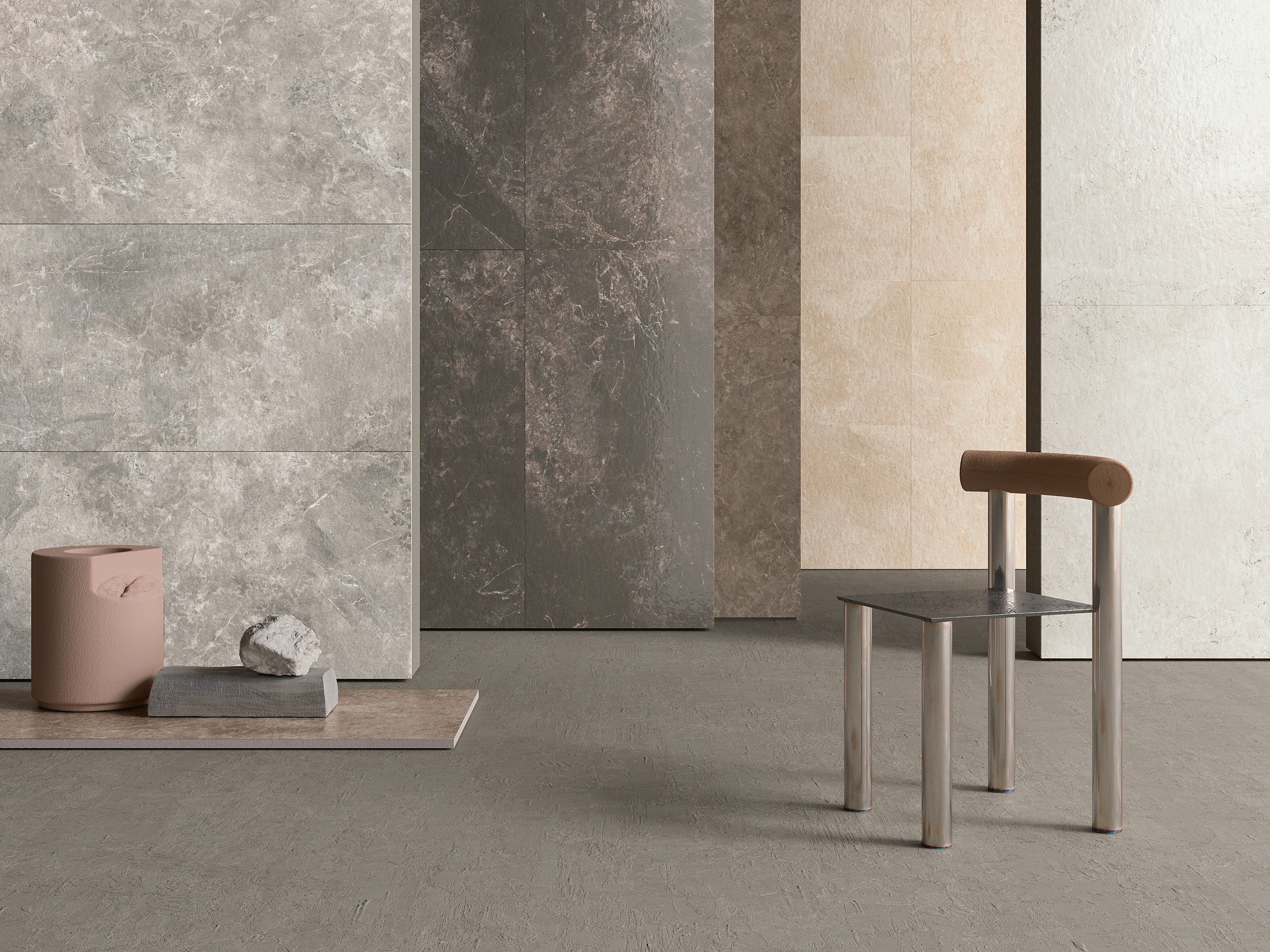 Travertine, marble and stone effects for the new Ariostea ceramic coverings