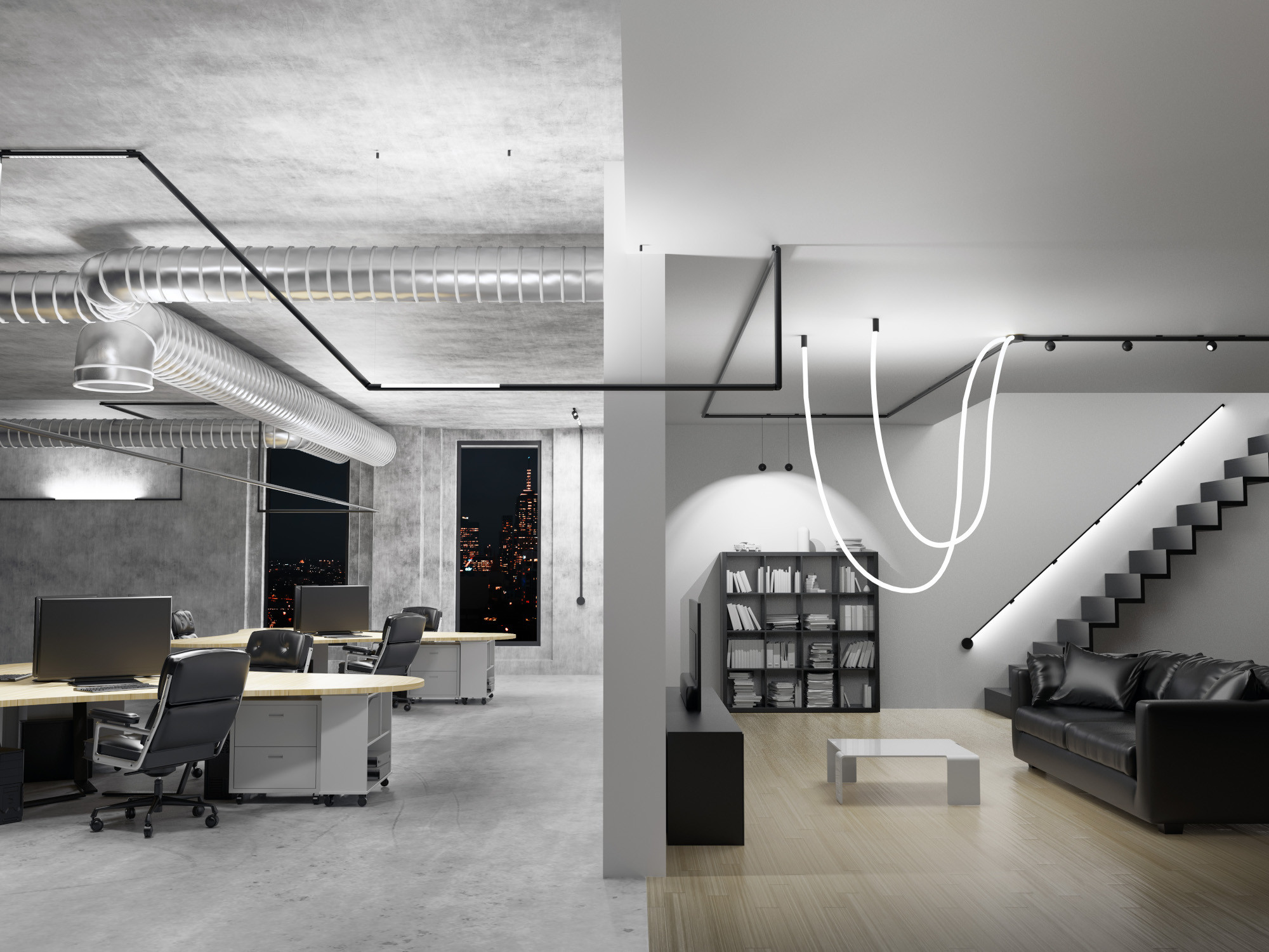 The Linea Light Group modular lamp for interiors