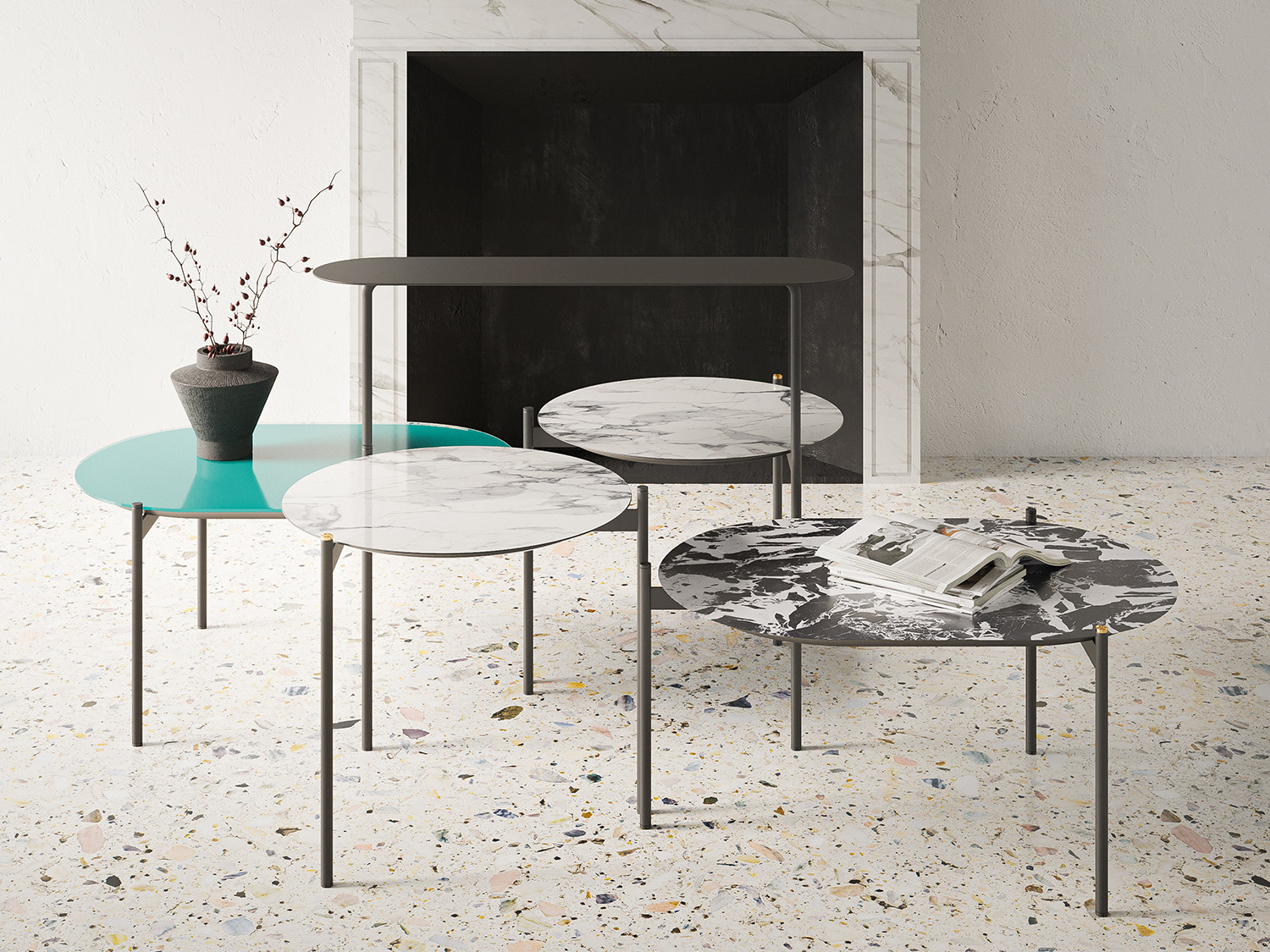 The Liu Jo Living coffee tables designed by Simone Cagnazzo