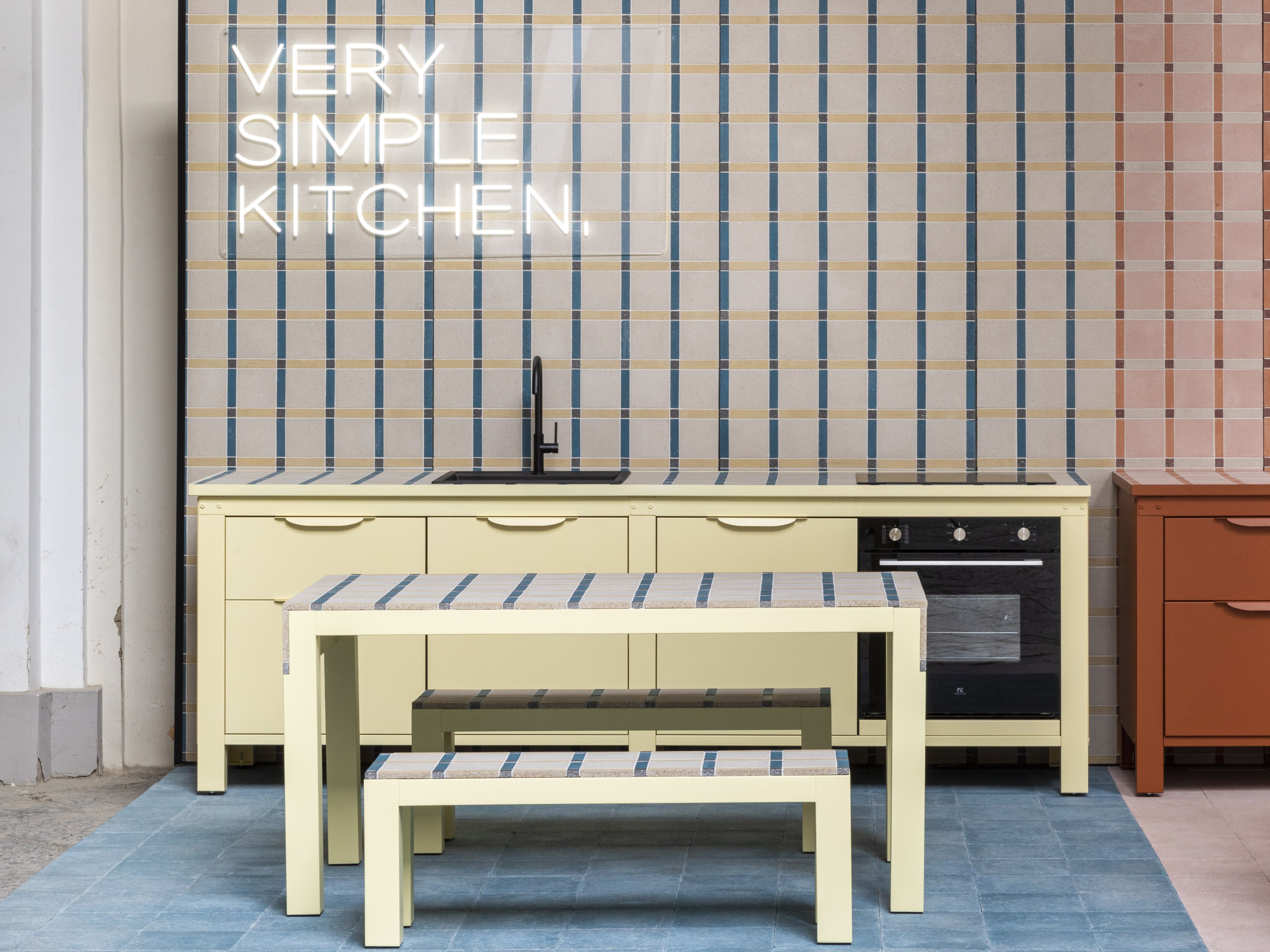 The colored kitchens by Very Simple Kitchen at EDIT Napoli 2022