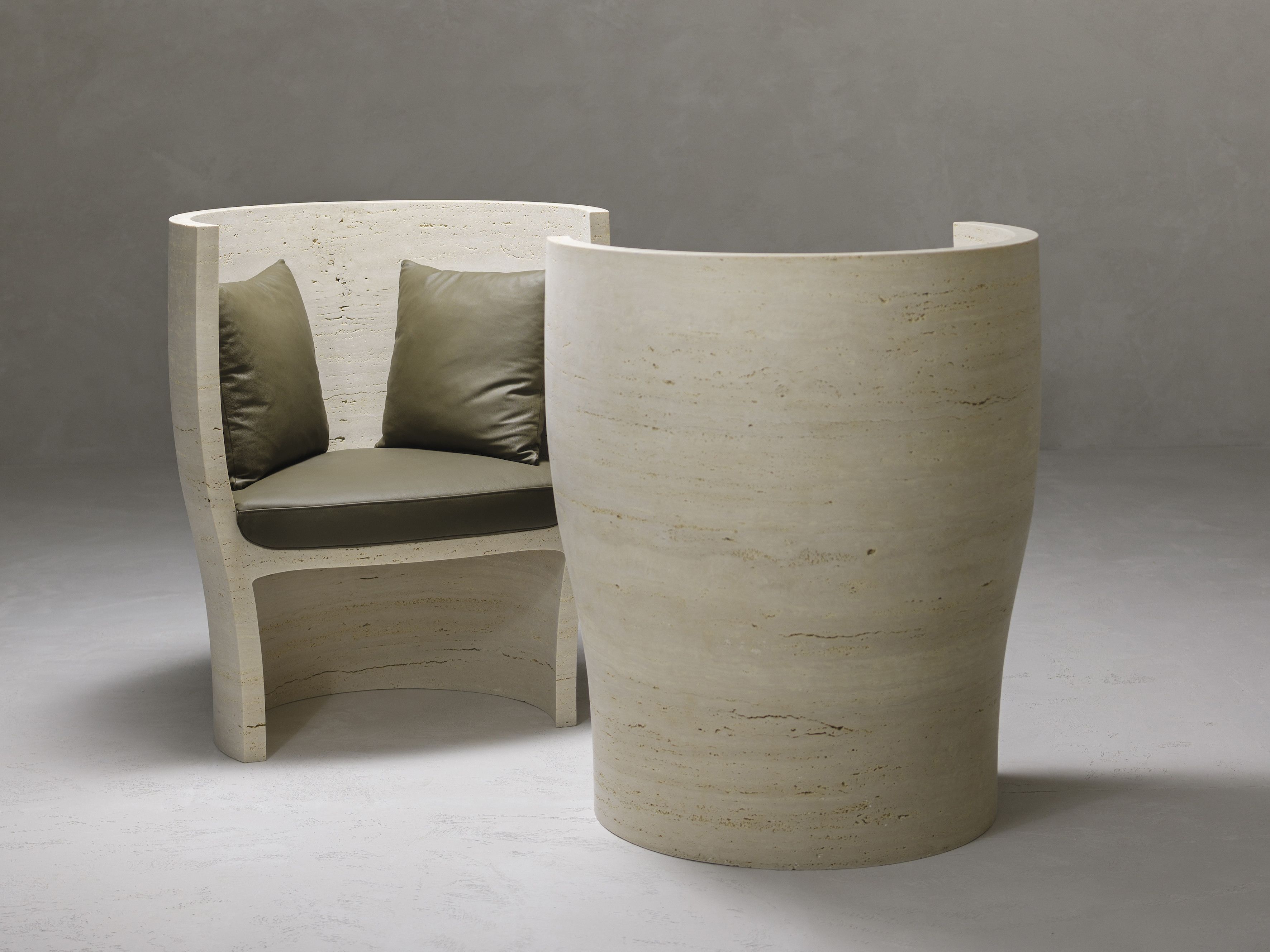 The Holly marble seat designed by Christophe Pillet for Kreoo