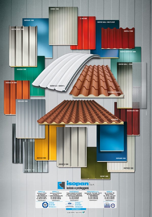 I pannelli Isopan dotati di marcatura CE