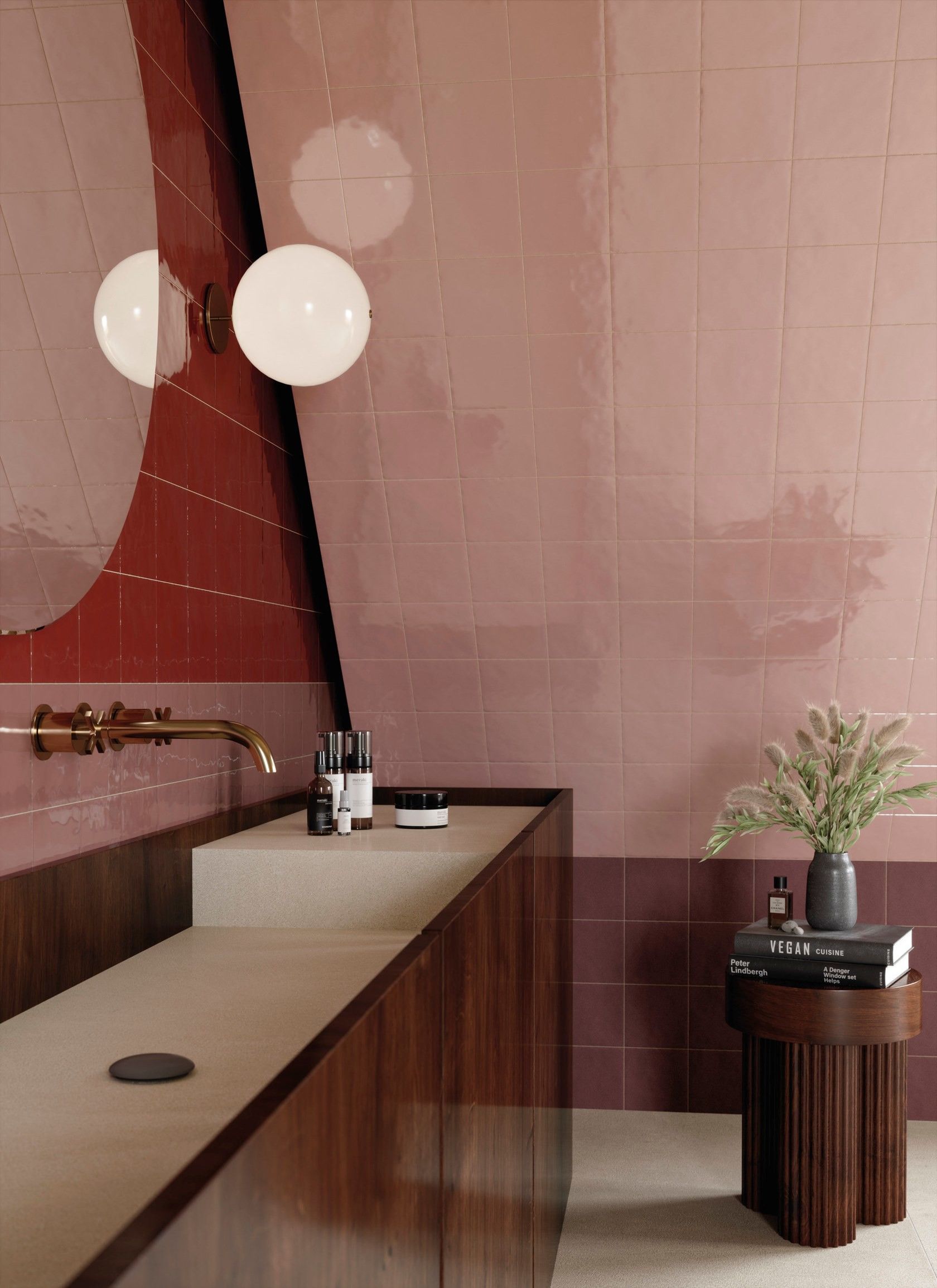 Iris Ceramica red clay wall tiles