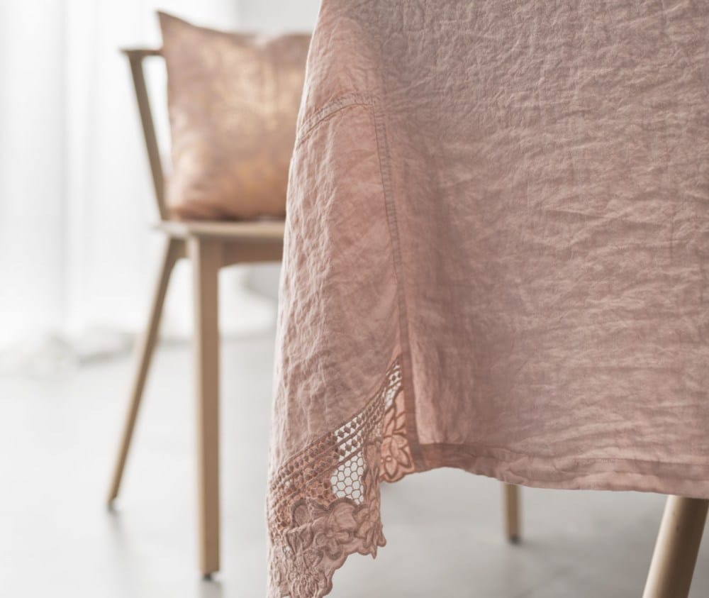 Crumpled Natural Linen and Pastel Nuances