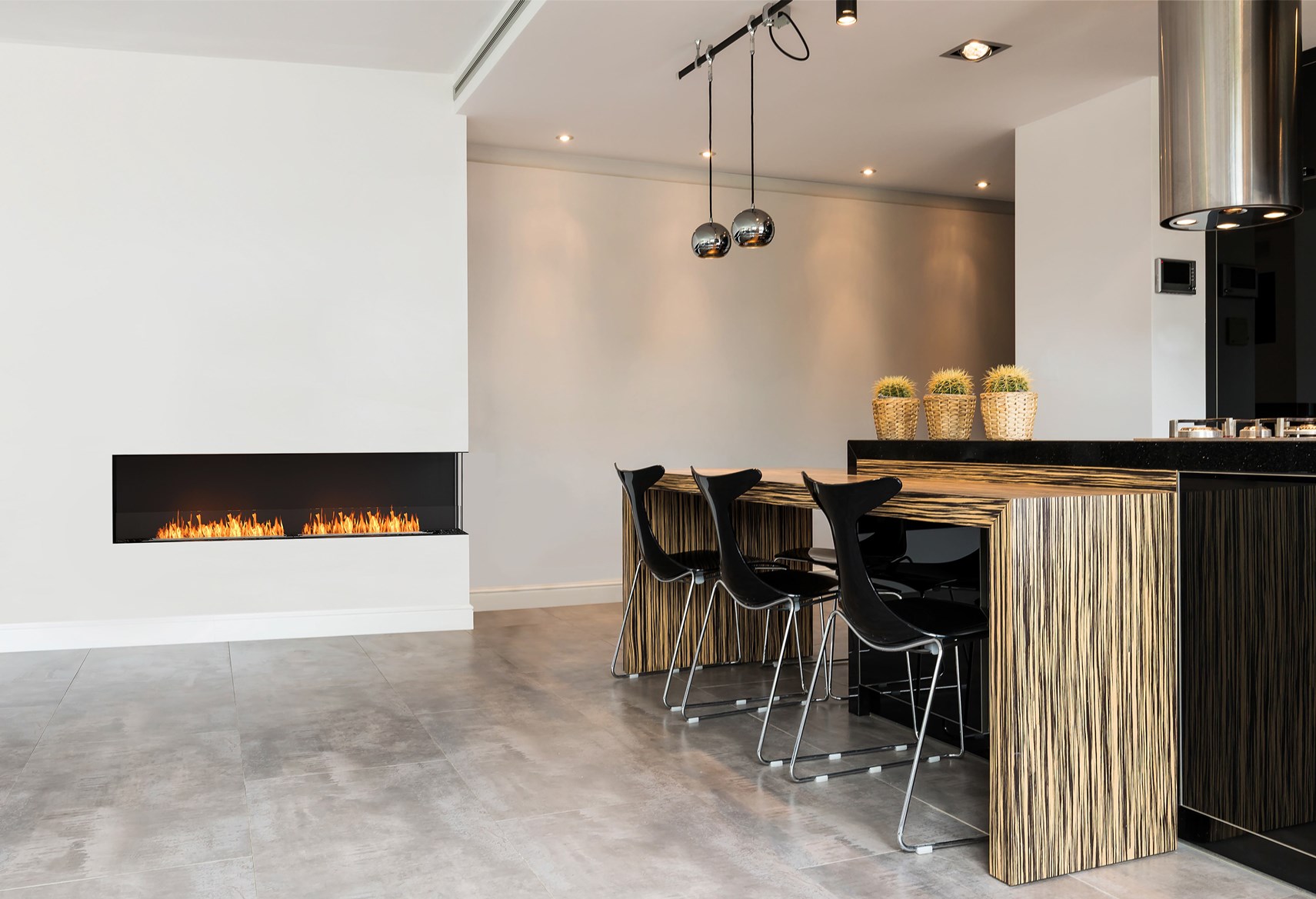 Self Contained, Sustainable Fireplace Technology