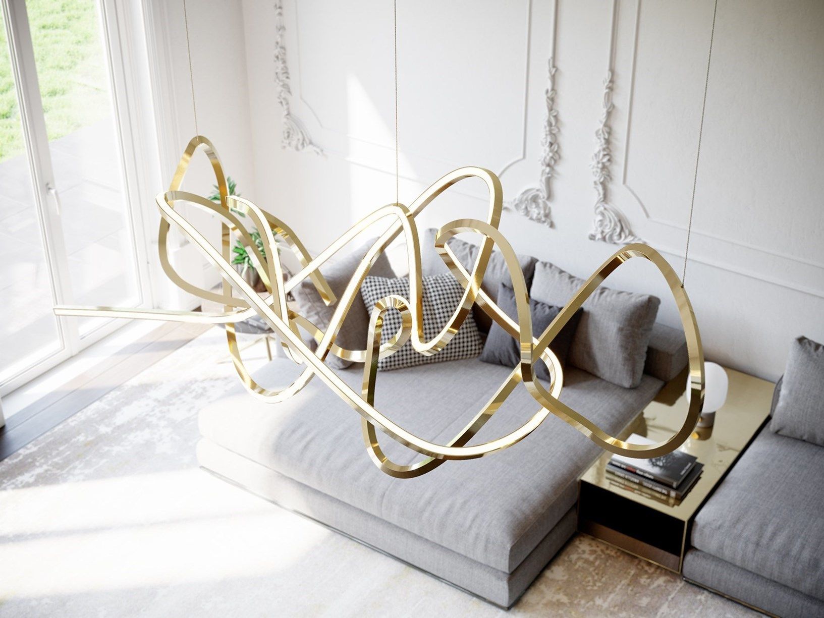 Lake Ripples and Entwining Lights in NYC