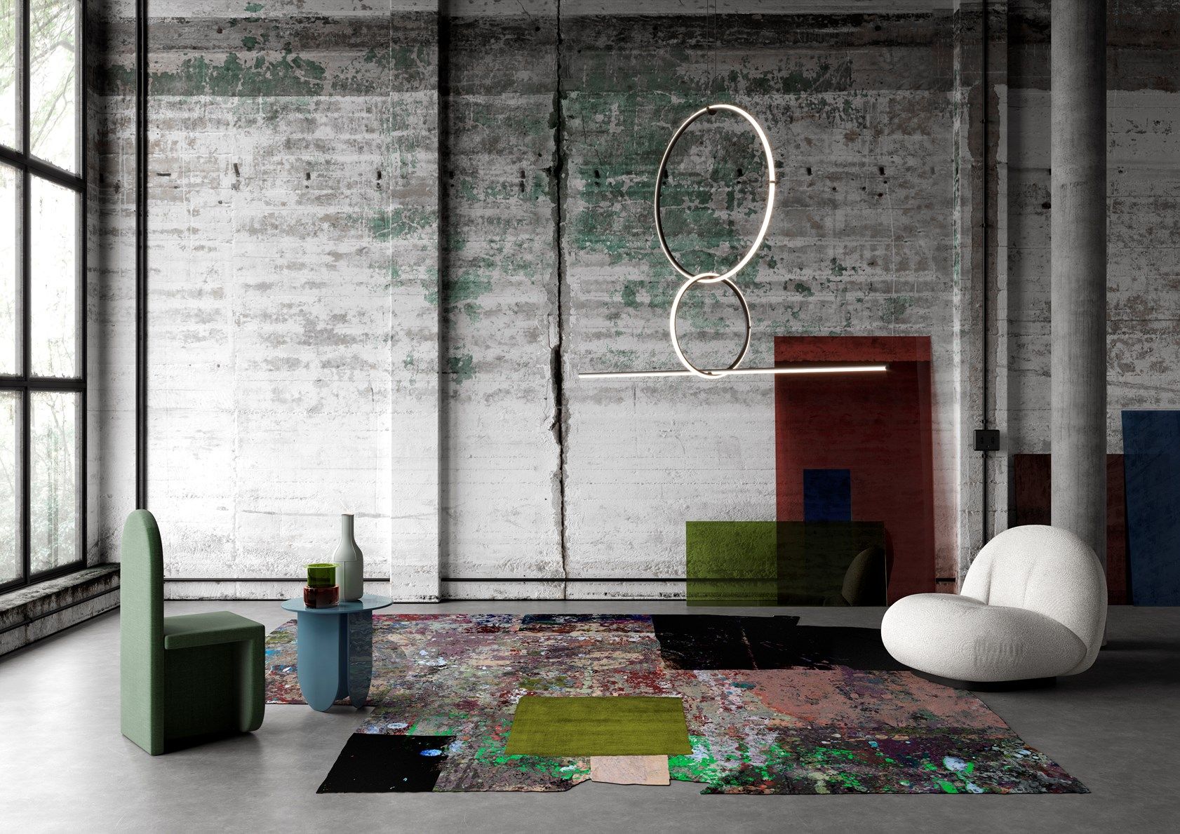 Collage and Painting in Free-Form Shape