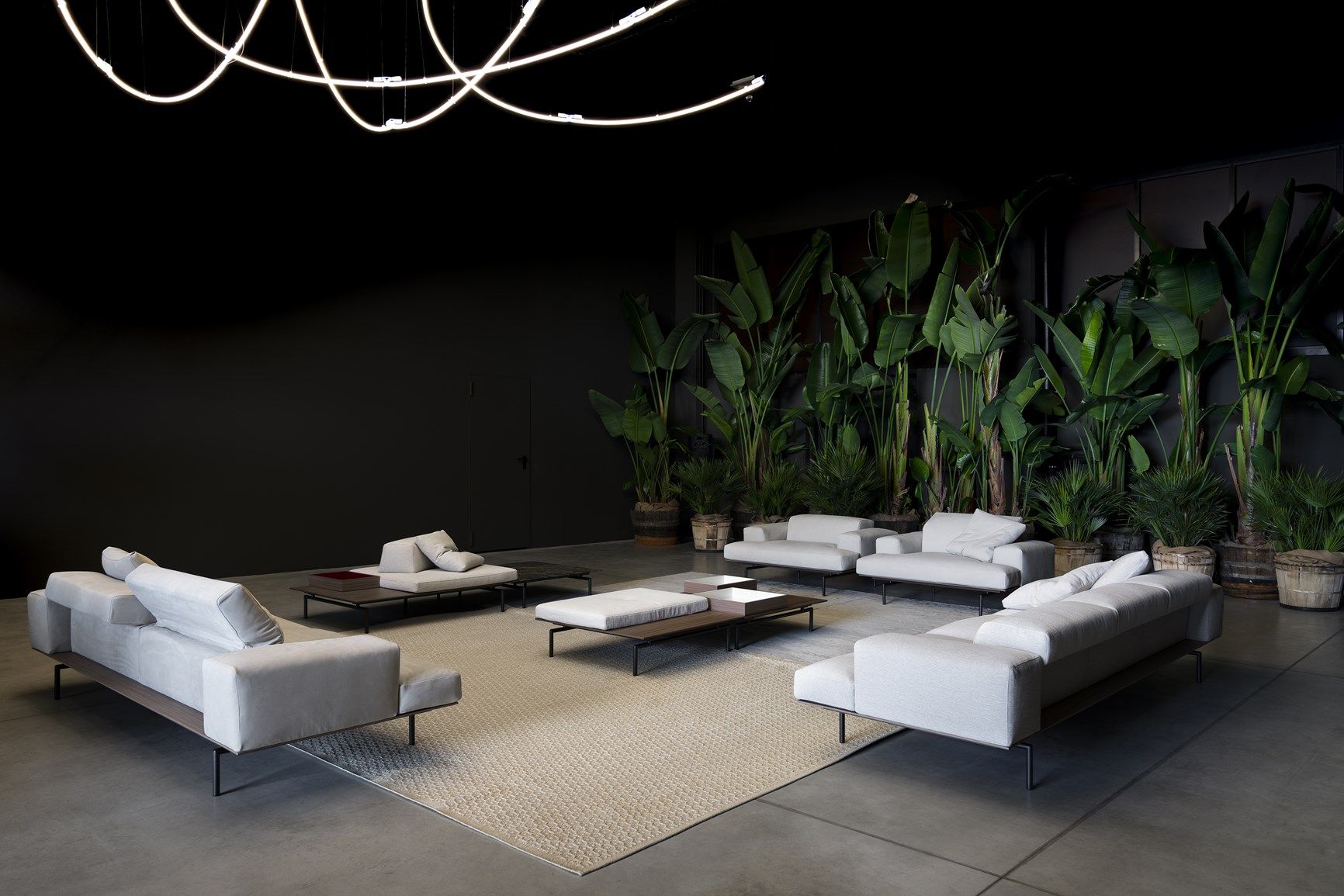 A New Living Divani Set Up Dedicated to Indoor and Outdoor Collections