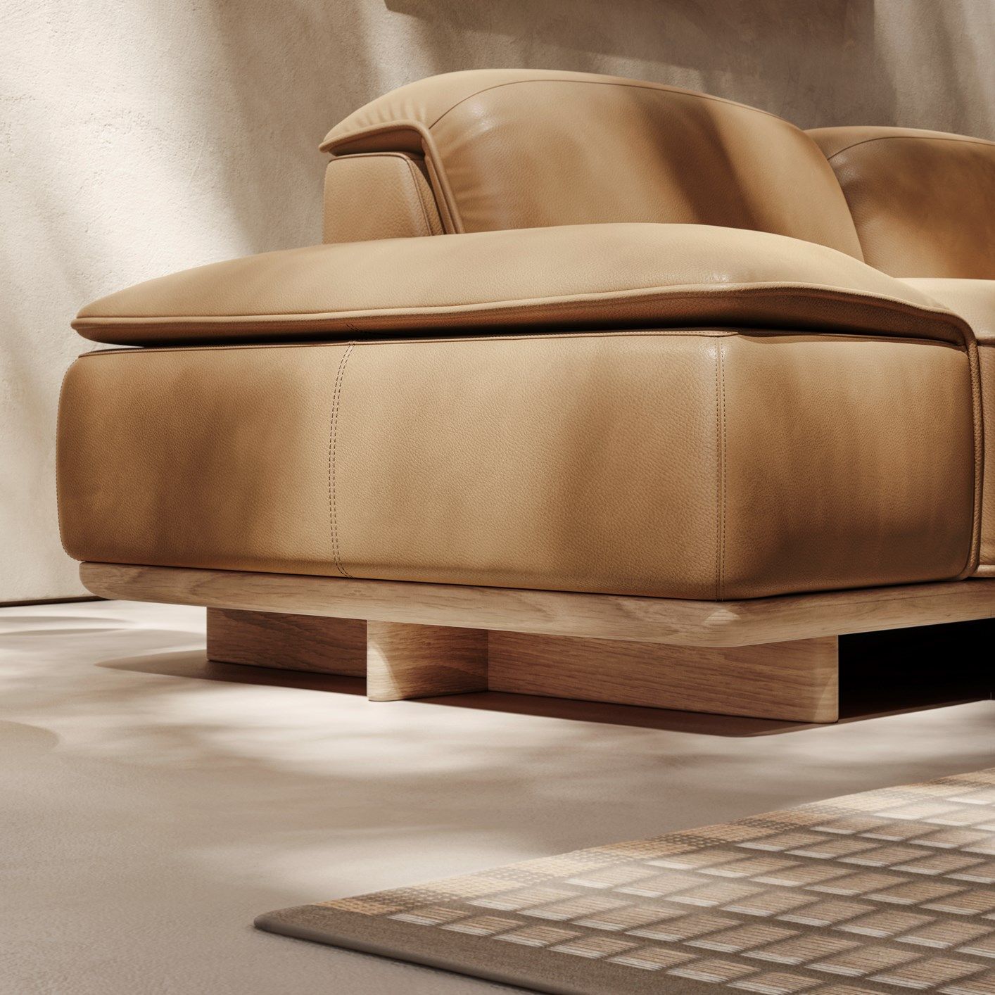 Natuzzi sofas and poufs at Fuorisalone 2022