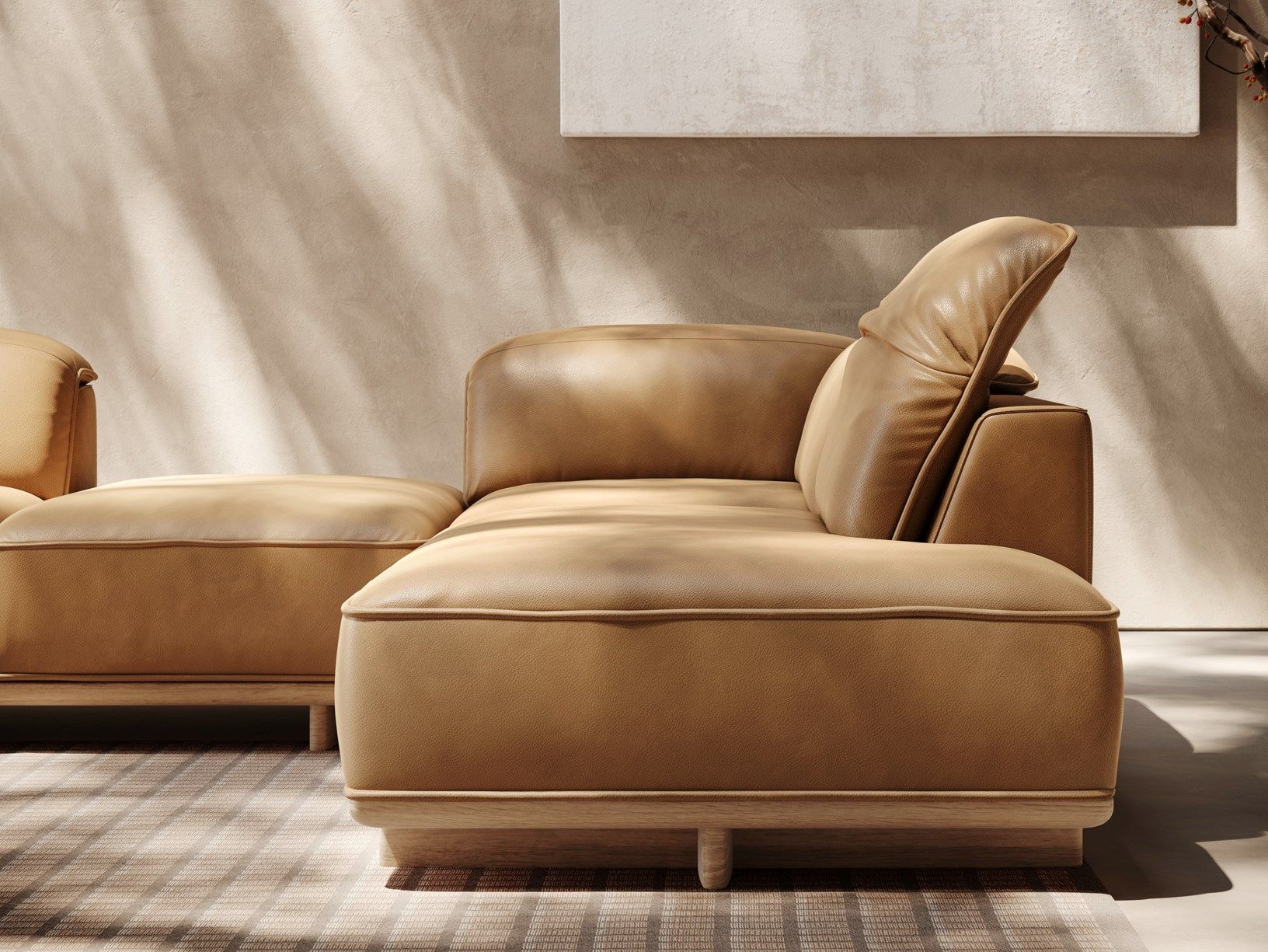 Natuzzi sofas and poufs at Fuorisalone 2022