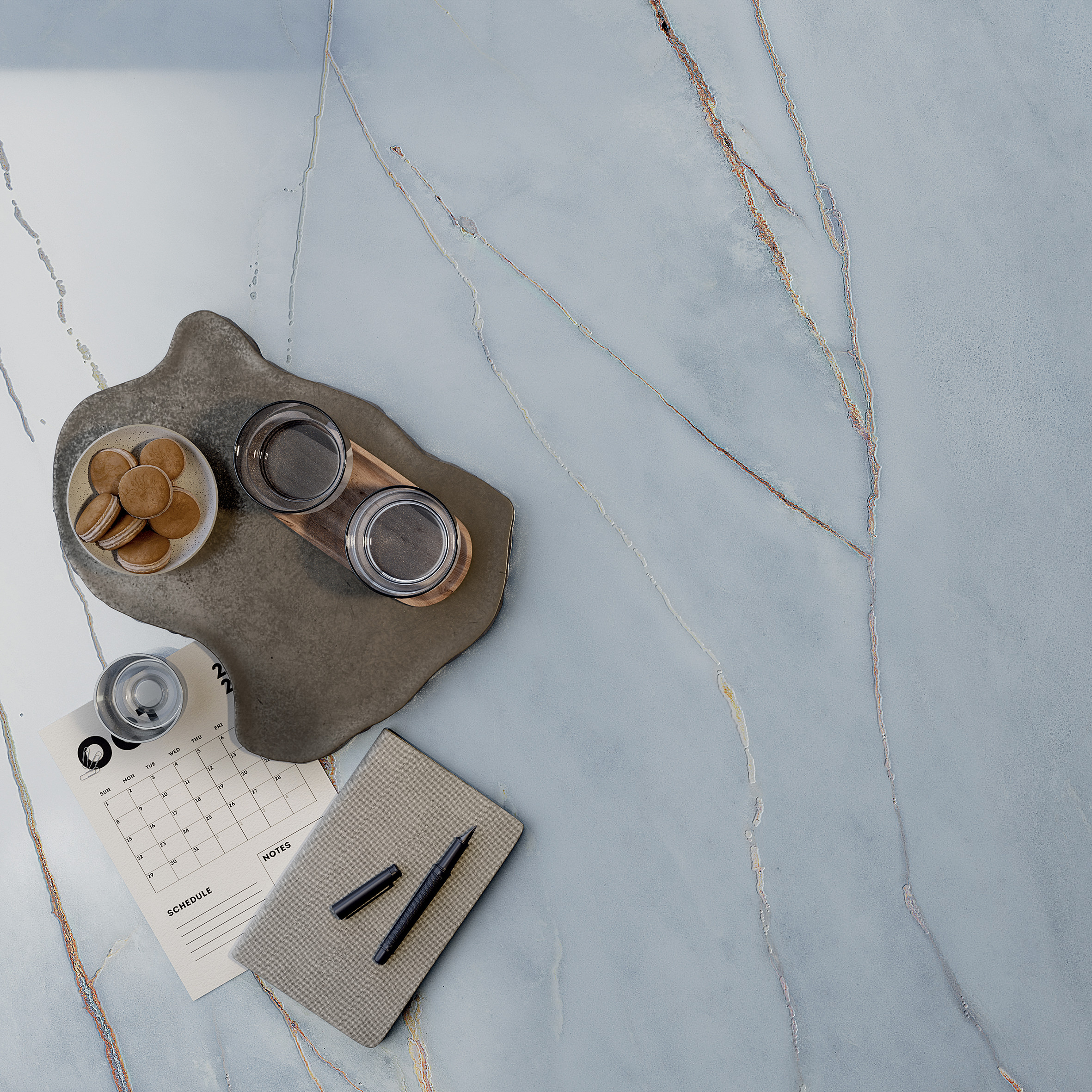 New version for SENSI marble-effect ceramic tile collection by ABK