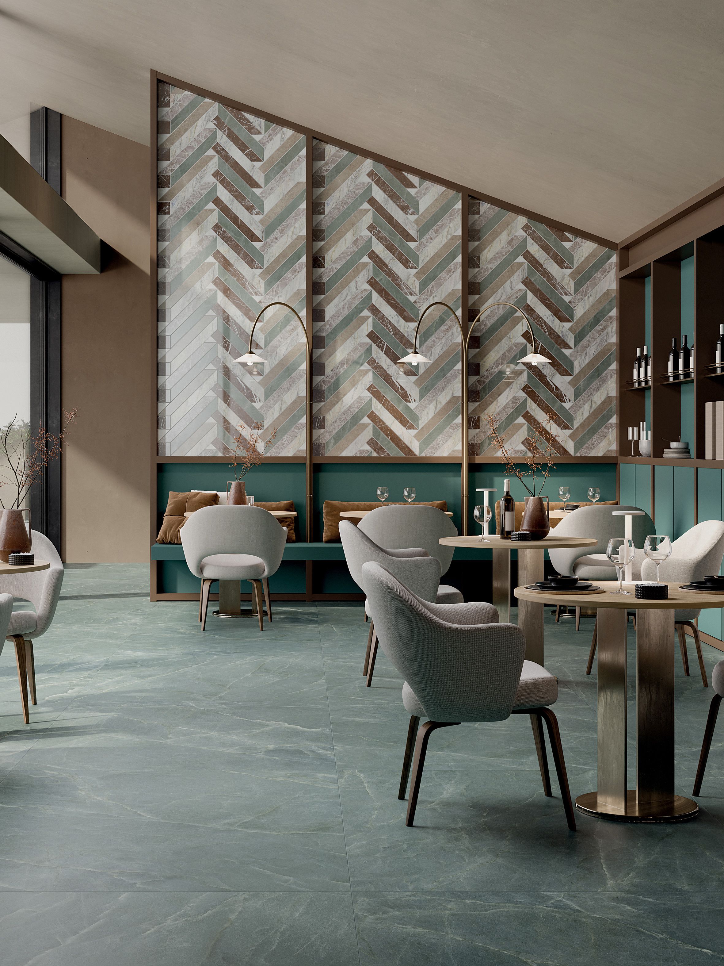 New version for SENSI marble-effect ceramic tile collection by ABK