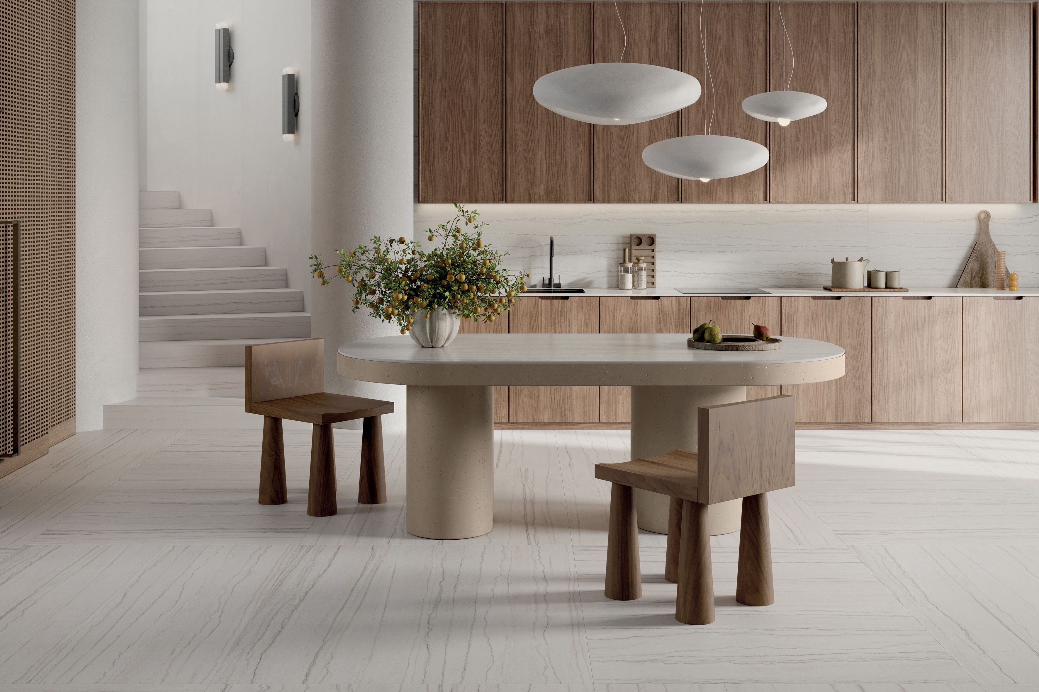 New version for SENSI marble-effect ceramic tile collection by ABK