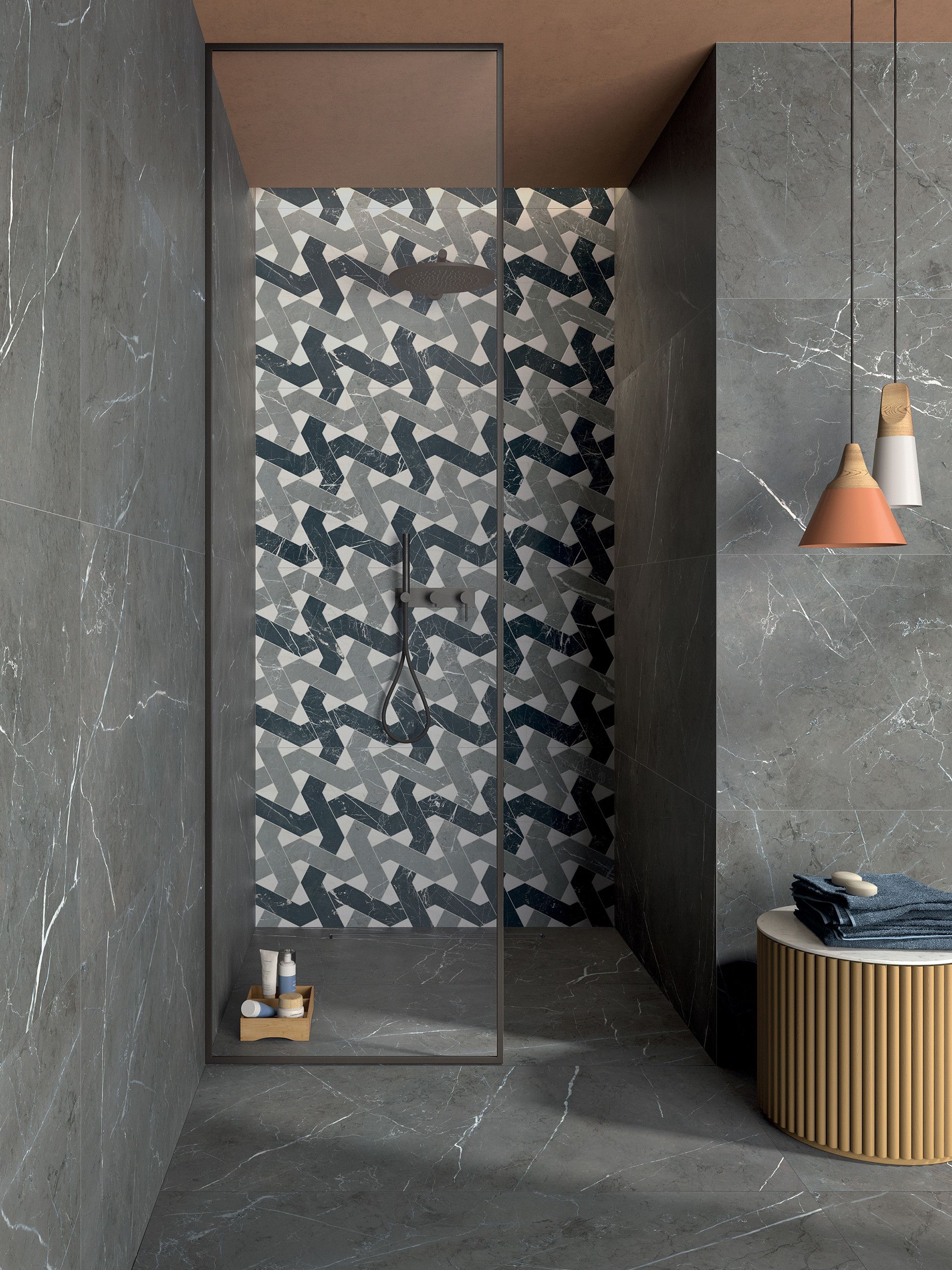 New version for SENSI marble-effect ceramic tile collection by ABK