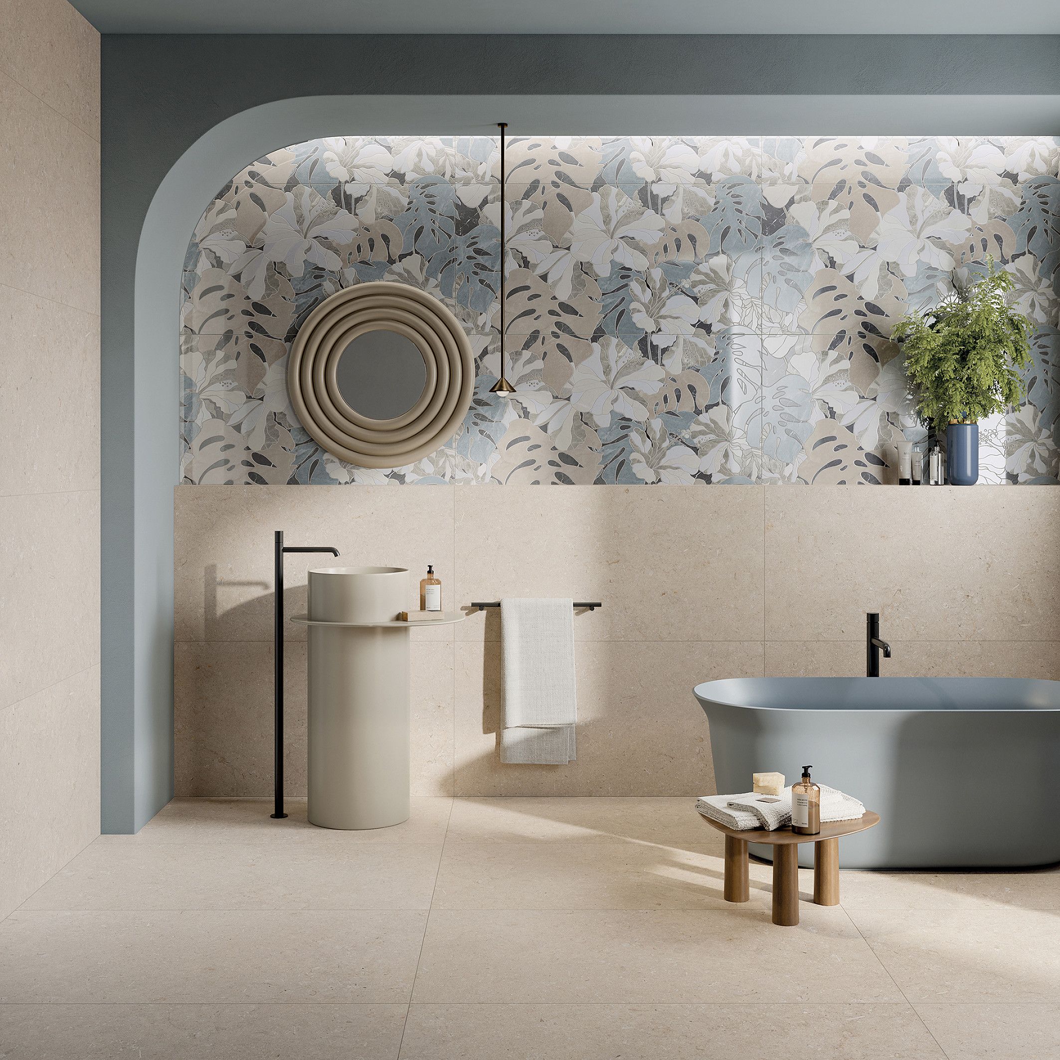 New version for SENSI marble-effect ceramic tile collection by ABK