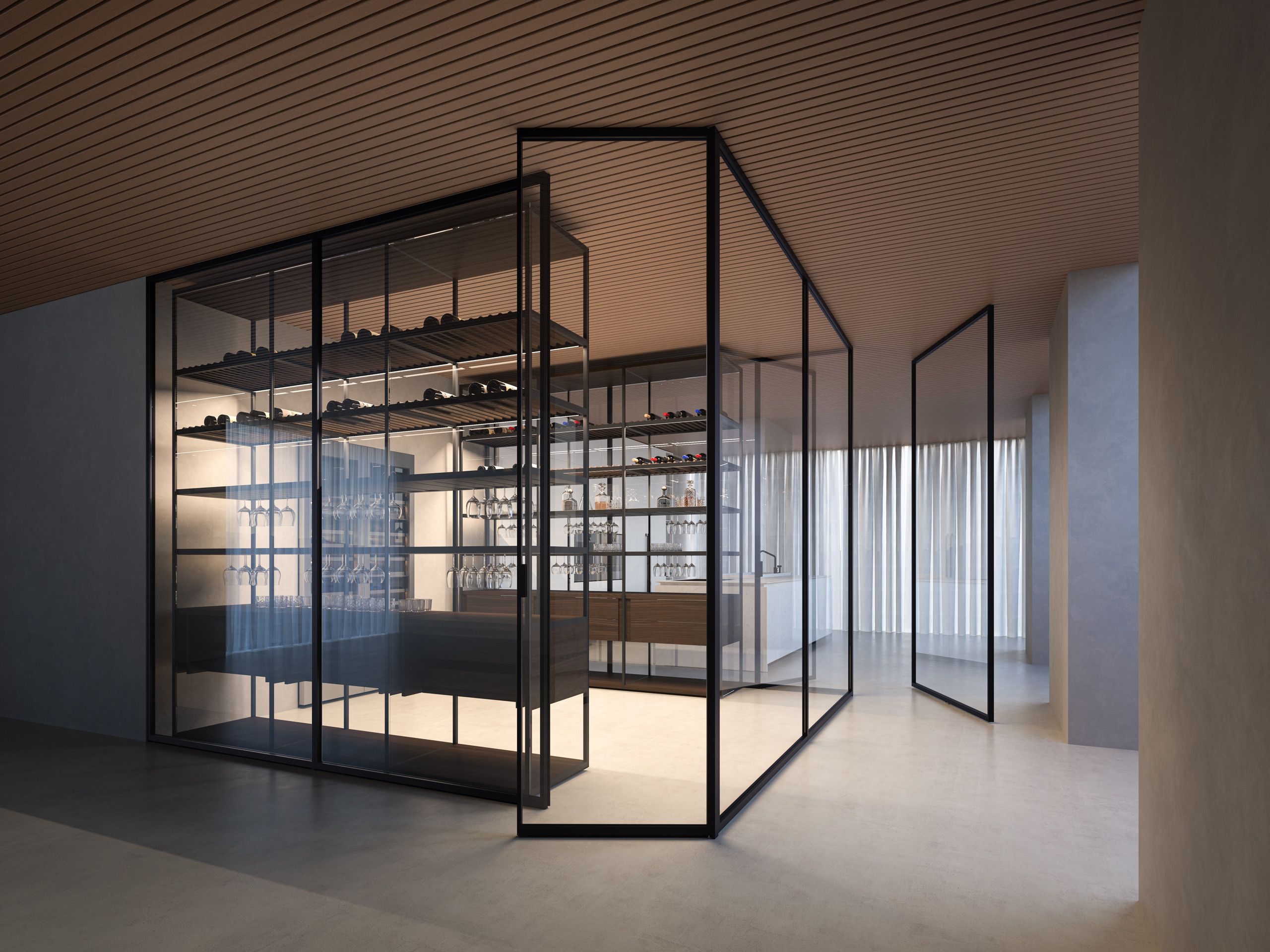 ADL glass partitions to divide and connect spaces