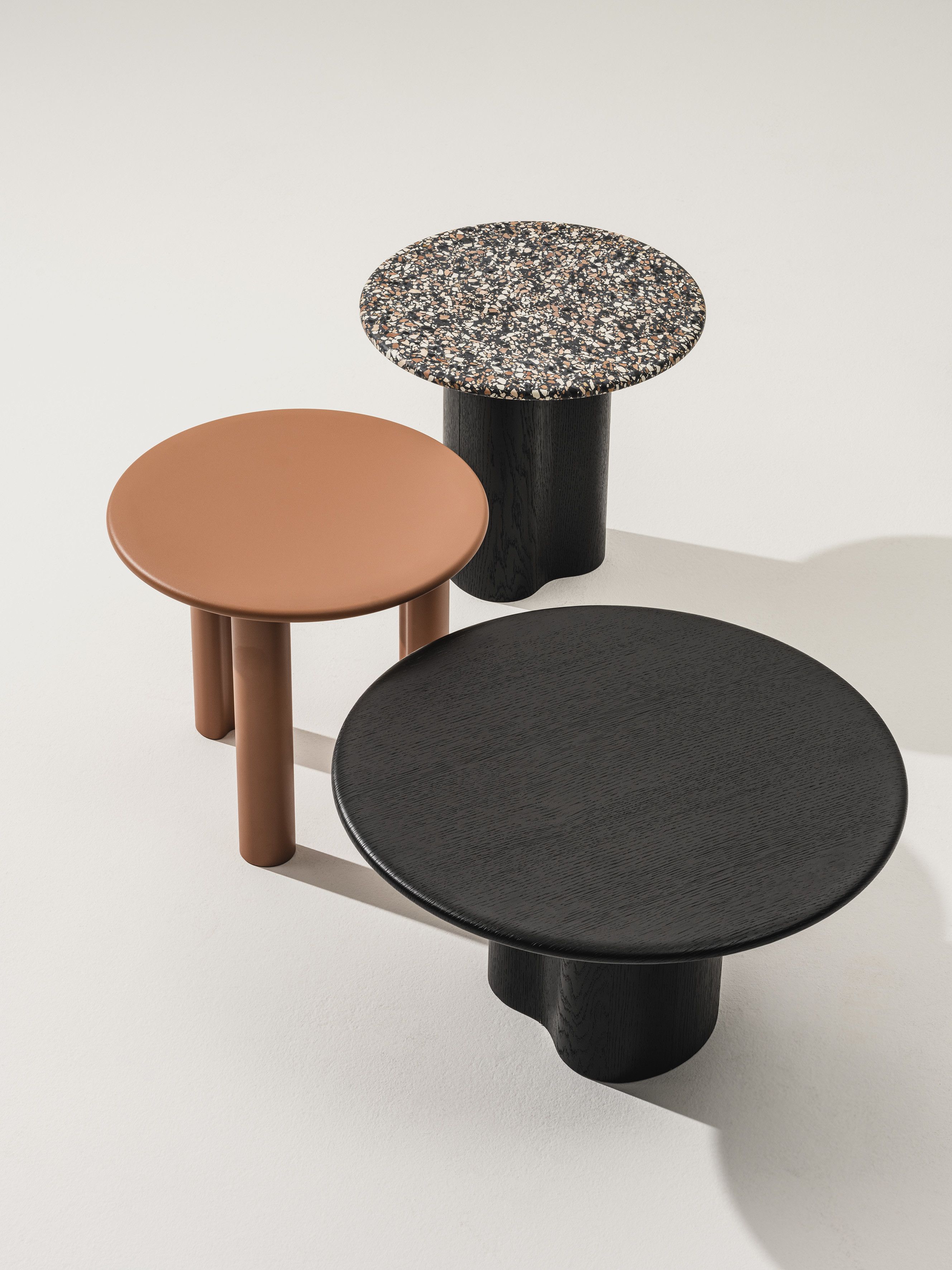 The new Ghia low tables by Arper designed by Studio Altherr Désile Park
