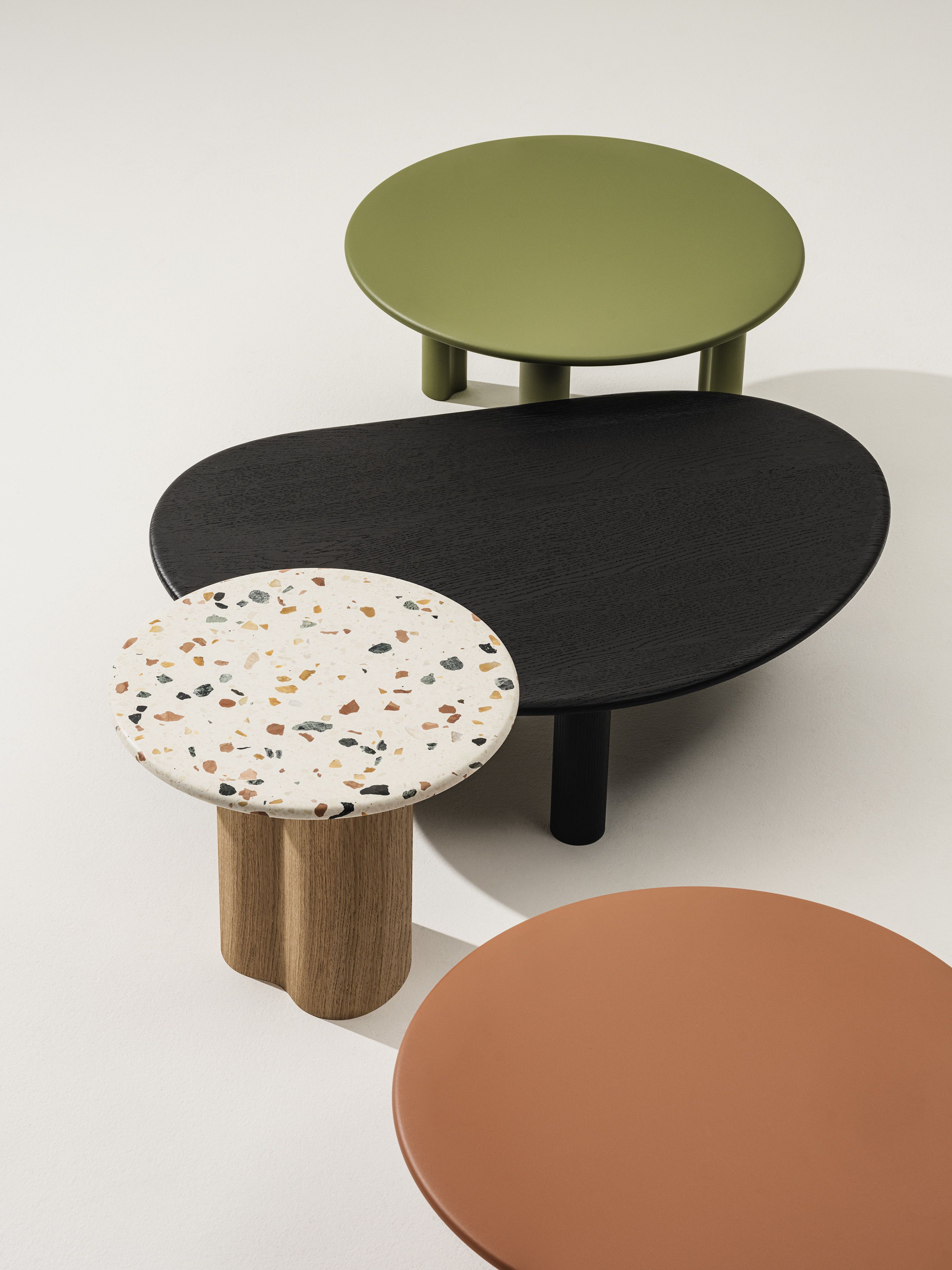 The new Ghia low tables by Arper designed by Studio Altherr Désile Park
