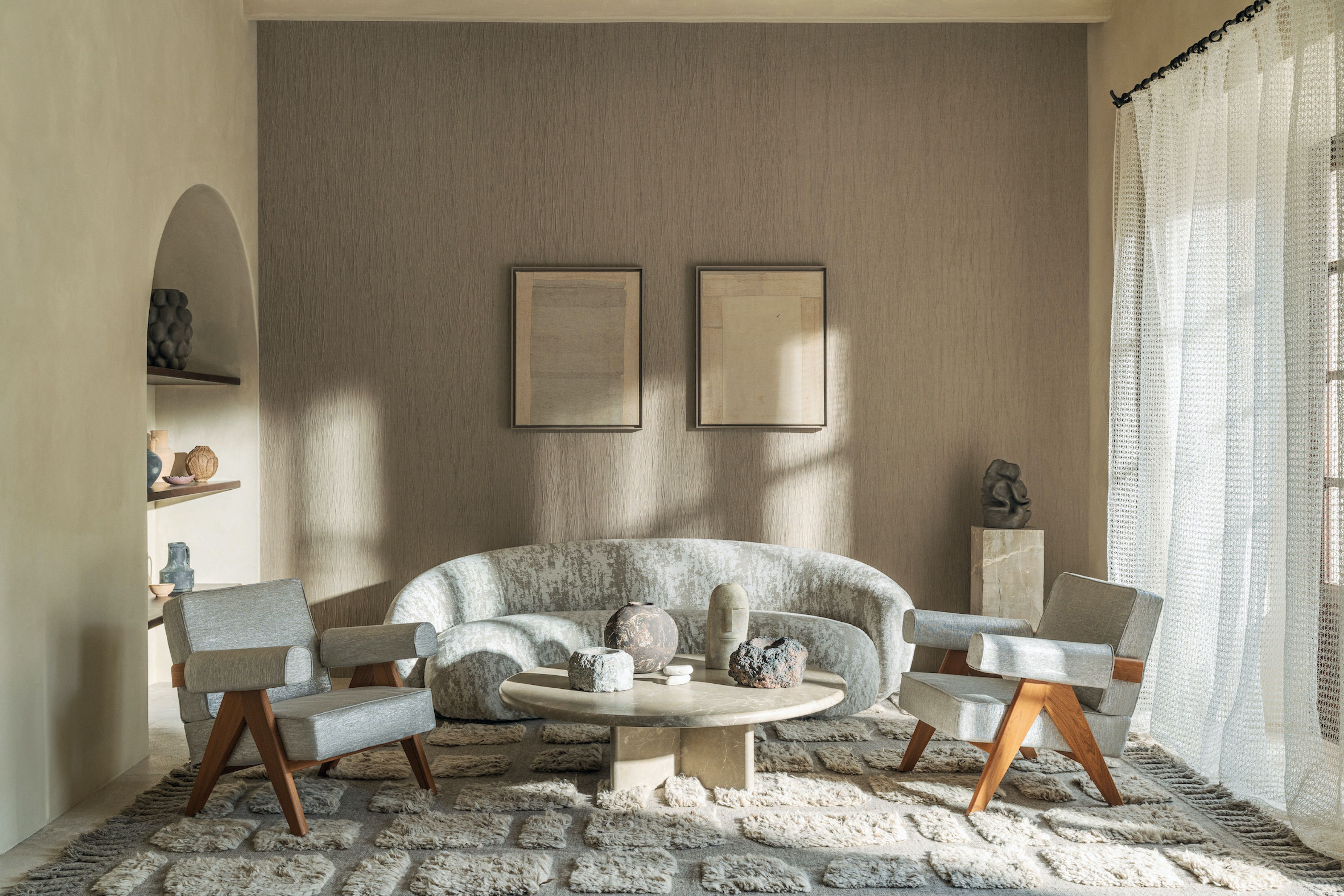 Élitis Handcrafted fabrics in the Japandi style