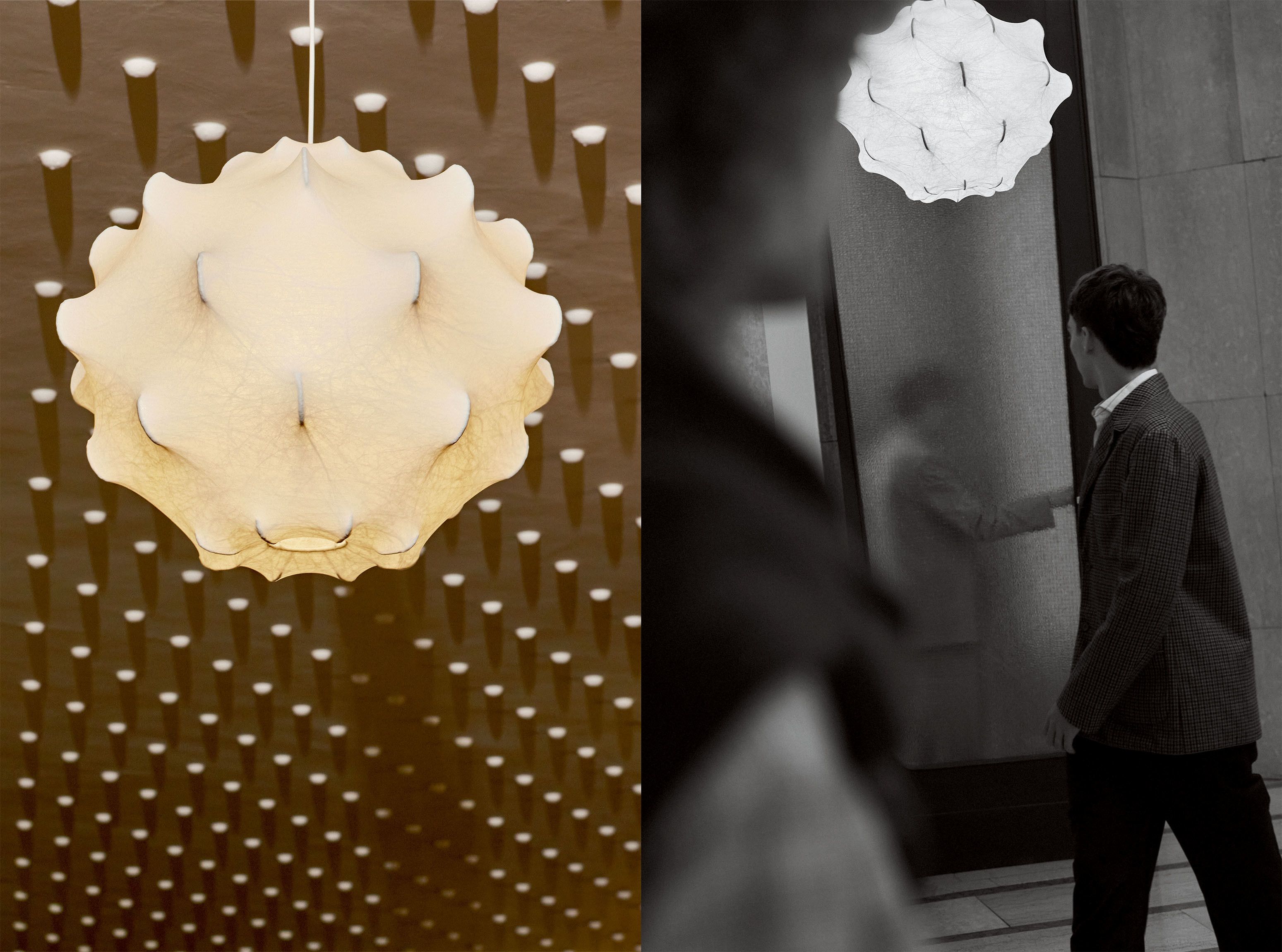 Flos icons showcased in a visual narrative by Barbara Corti and Omar Sosa