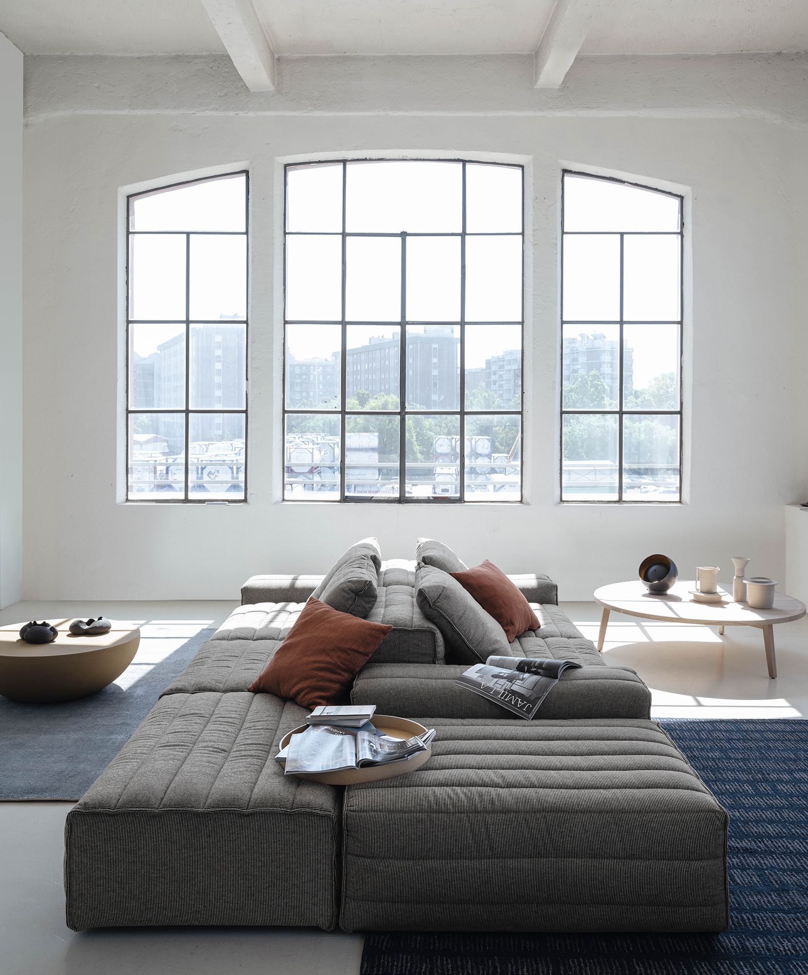 The Samet modular sofas designed by Federica Biasi for Gervasoni