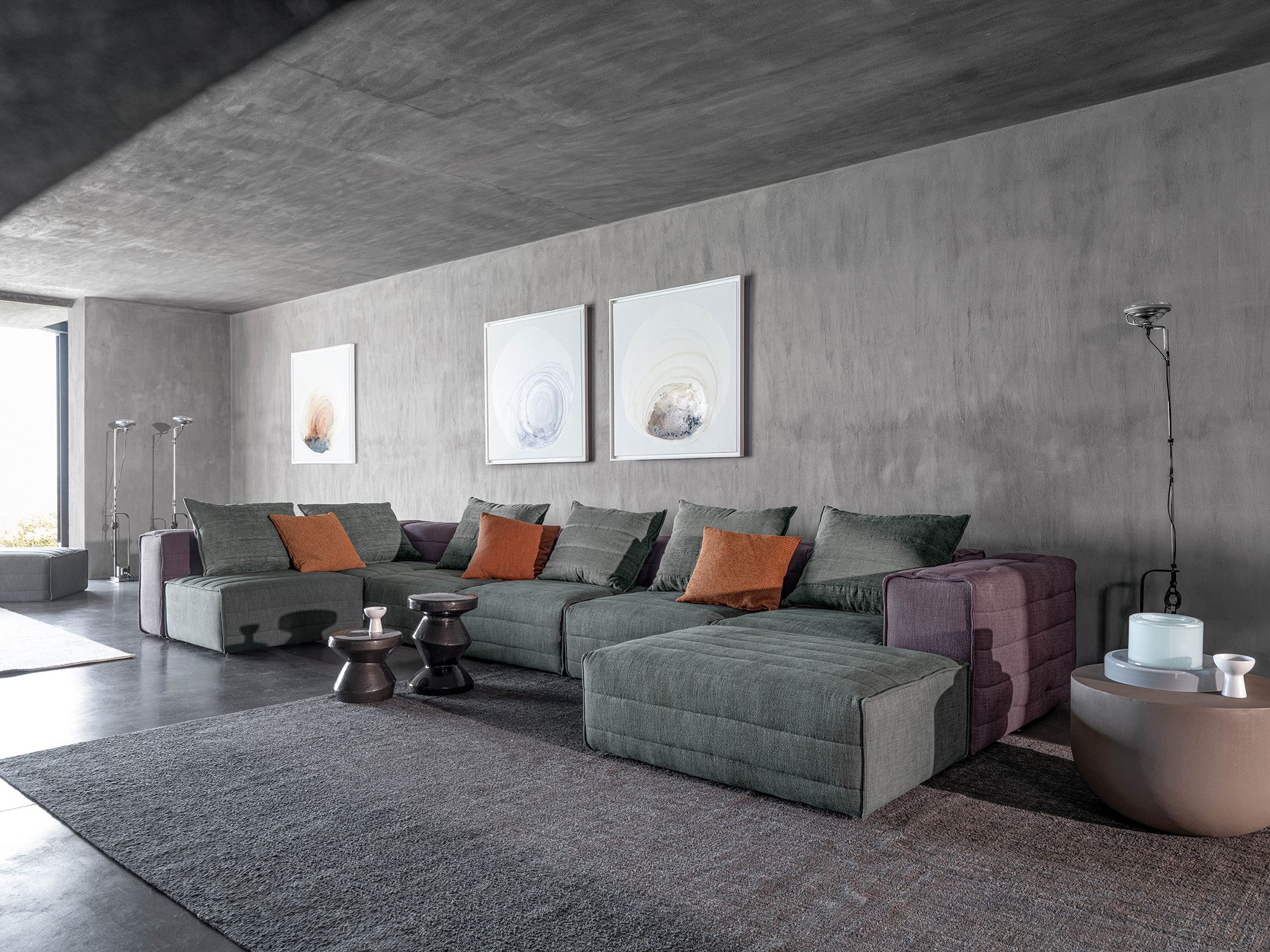 The Samet modular sofas designed by Federica Biasi for Gervasoni