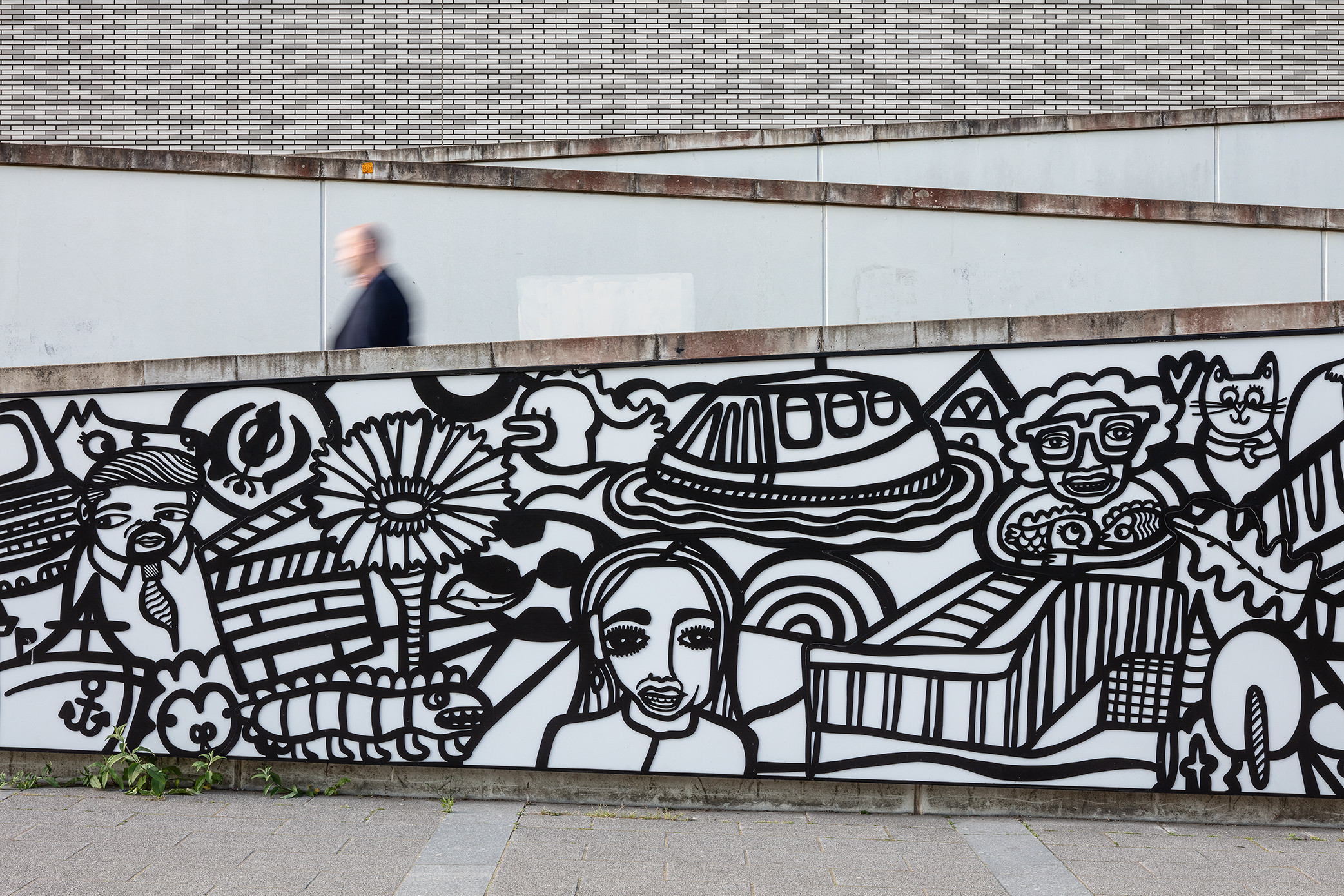 Solid Surface HIMACS for a backlit mural in Reading