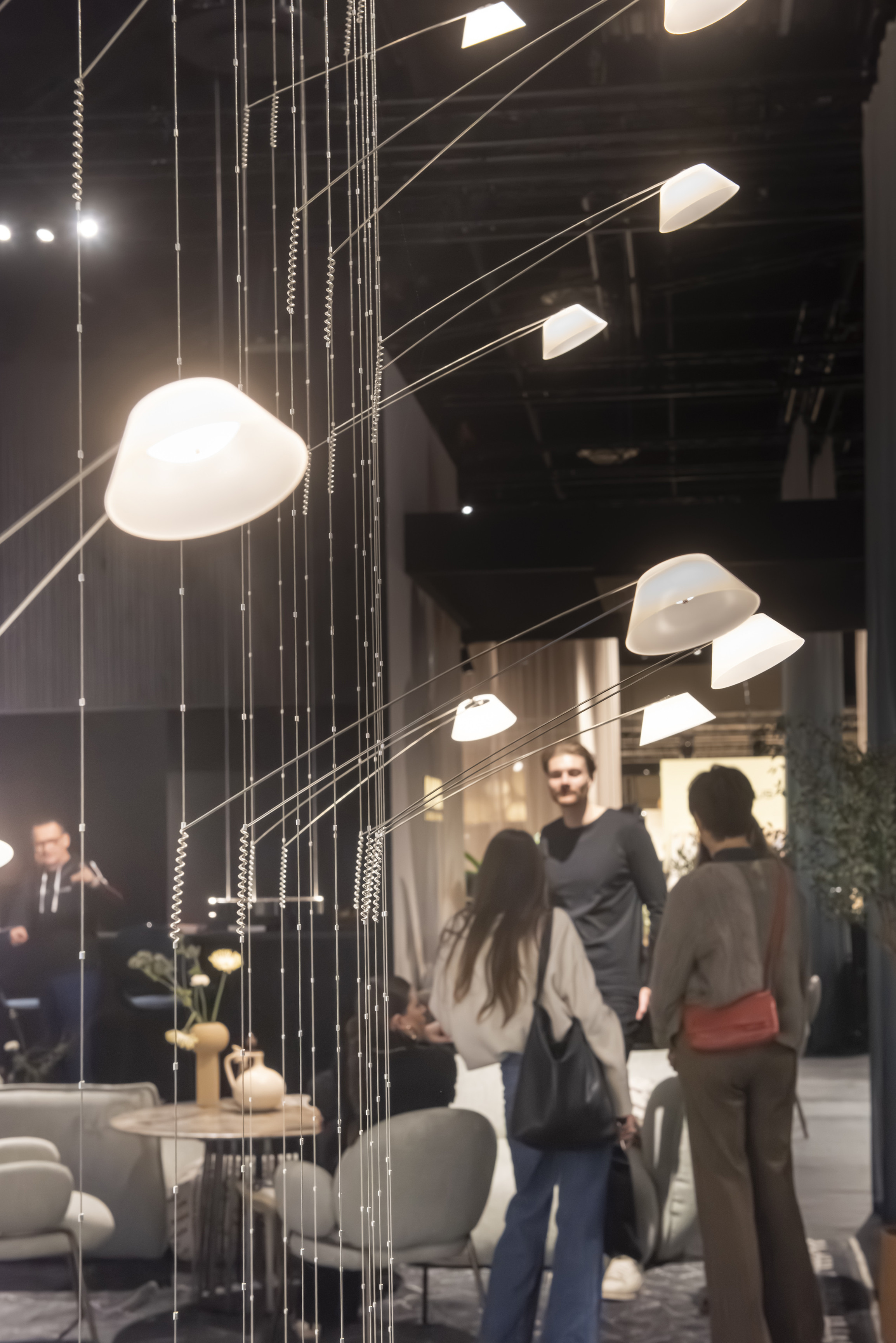 Liiu lamp by Luceplan for Impact of light installation at IMM Cologne