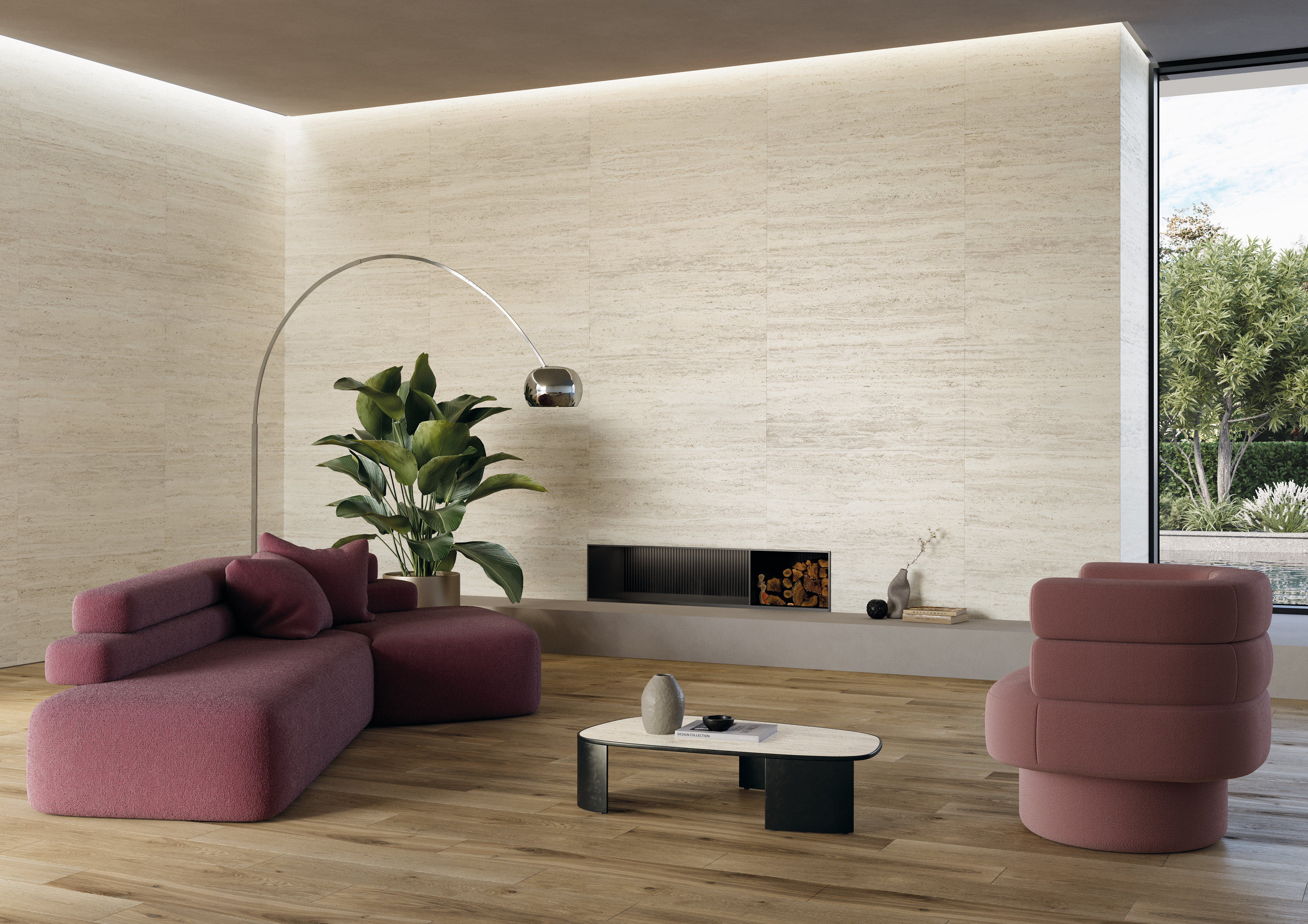 Ceramiche Keope stoneware covering inspired by Travertine