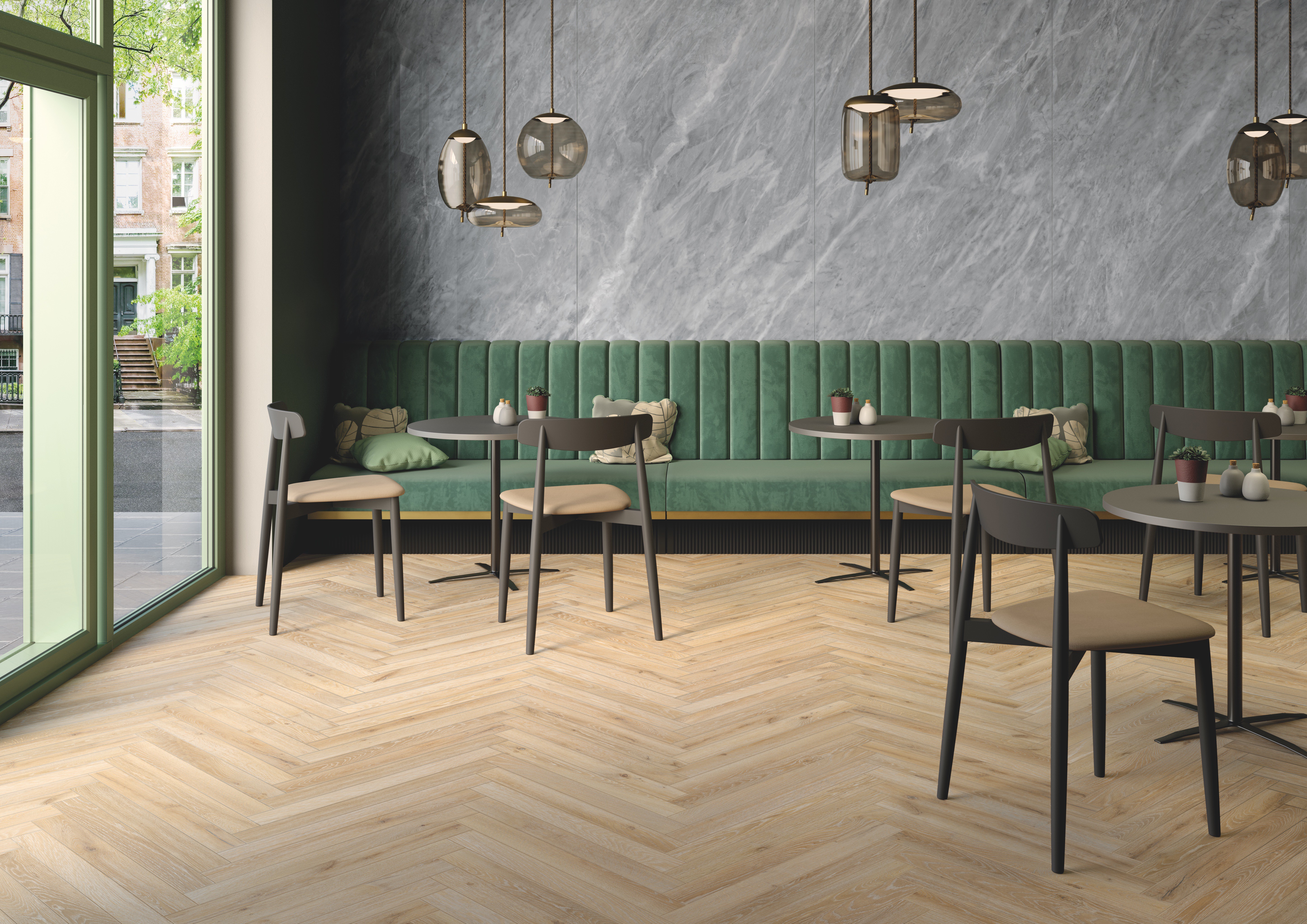 Unica is the new Keope wood-effect stoneware covering