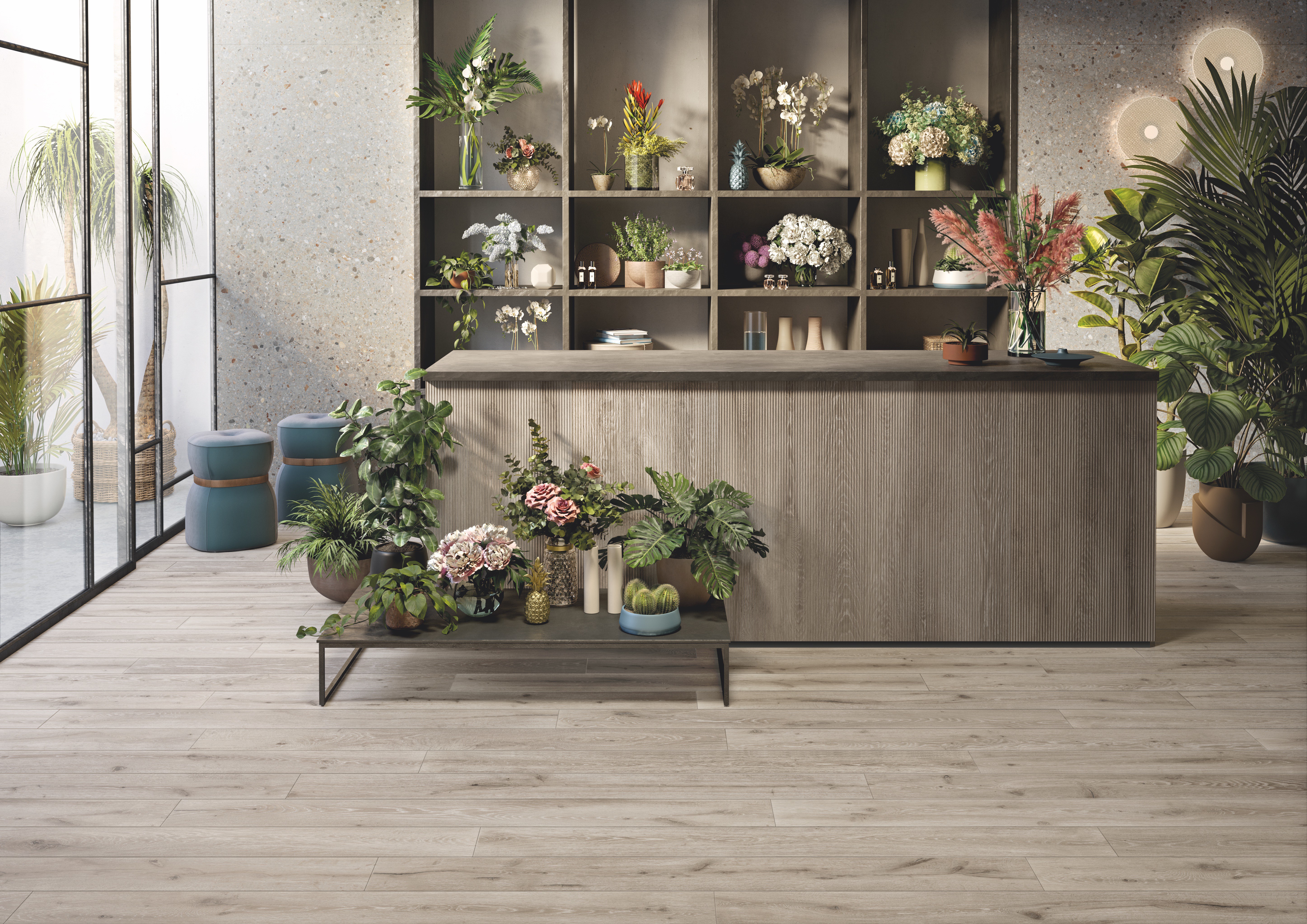 Unica is the new Keope wood-effect stoneware covering